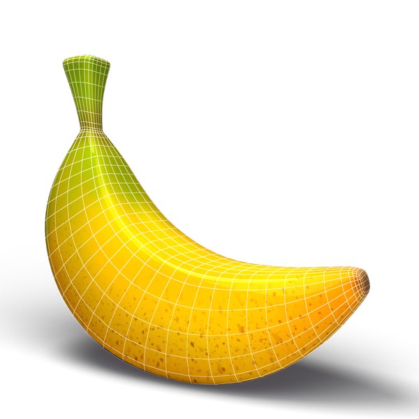 toon banana 3d model