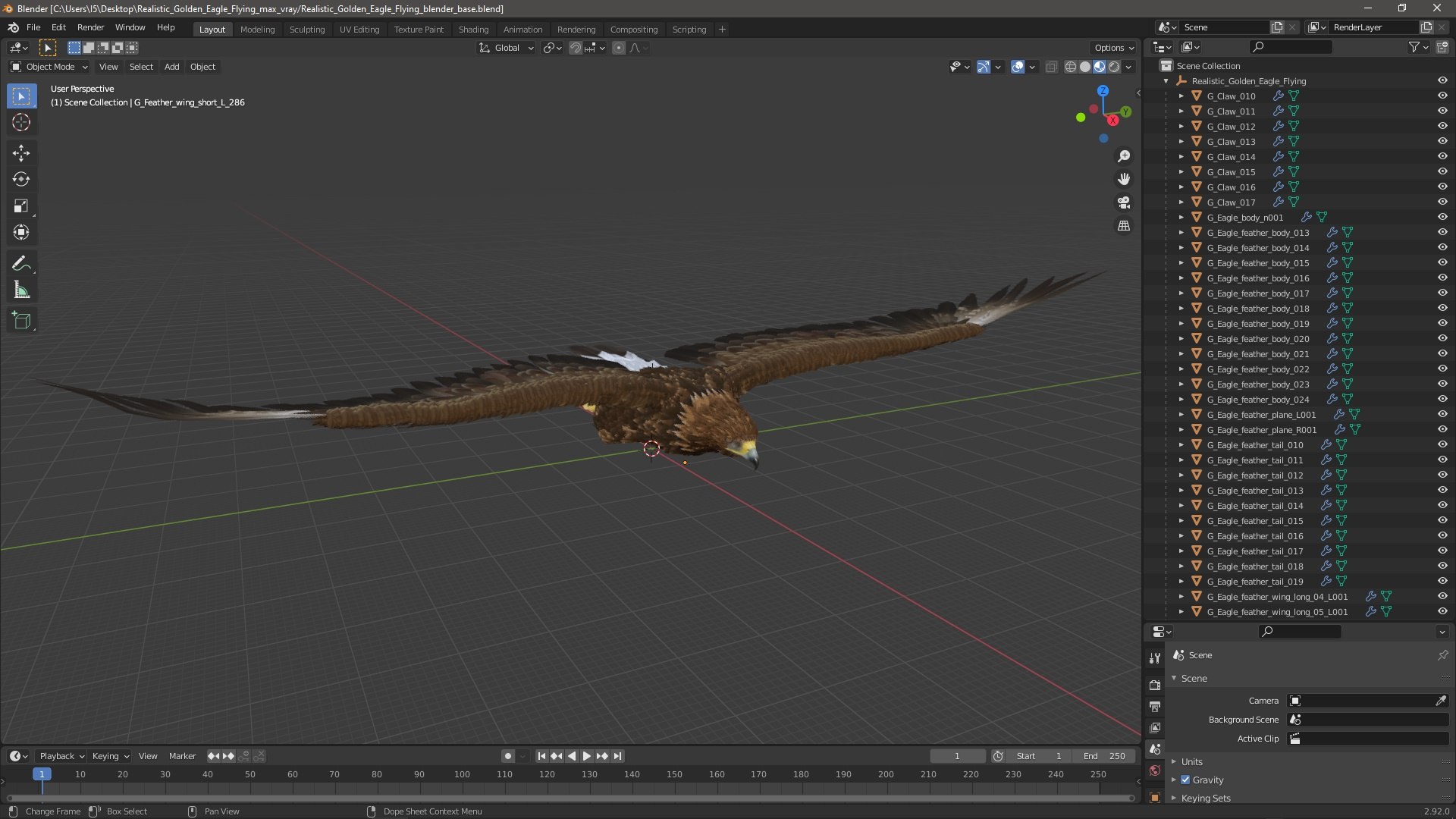 Realistic Golden Eagle Flying Model - TurboSquid 2249625