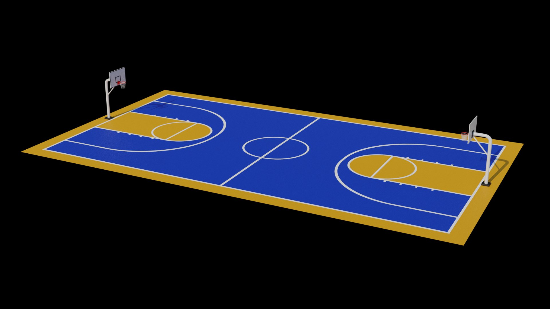 3D Basketball Court V7 Model - TurboSquid 2057256
