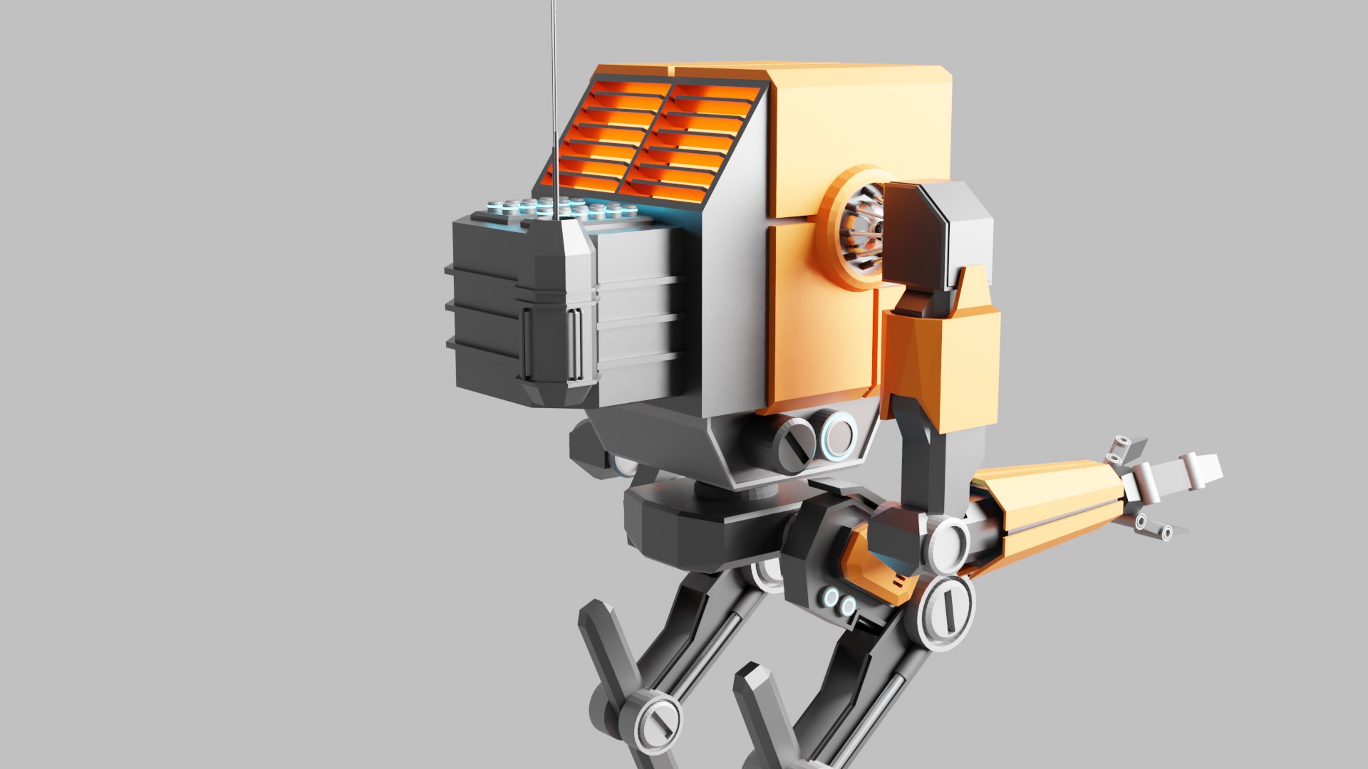 Industrial Robot Orange Model - TurboSquid 1635580