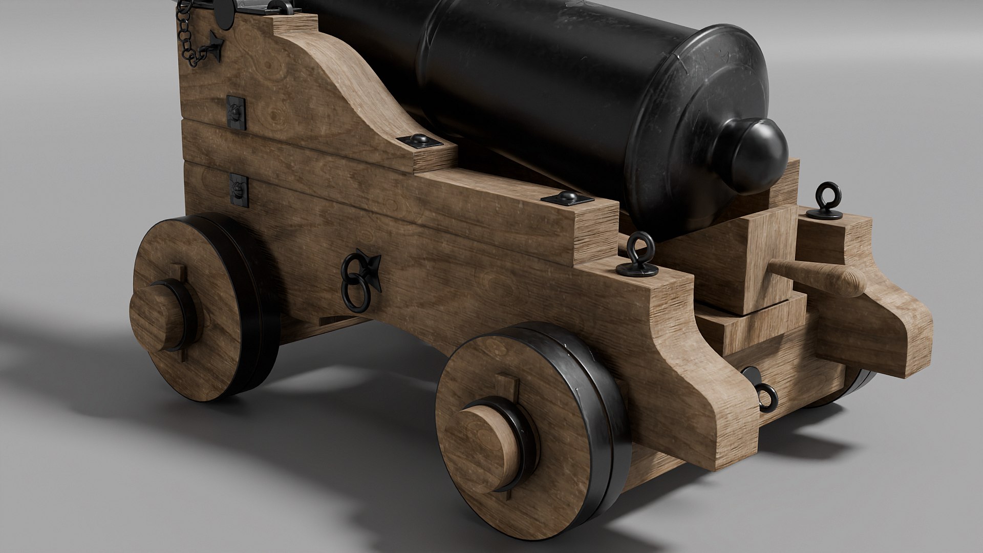 3D Medieval Vessel Ship Cannon Model - TurboSquid 2252368