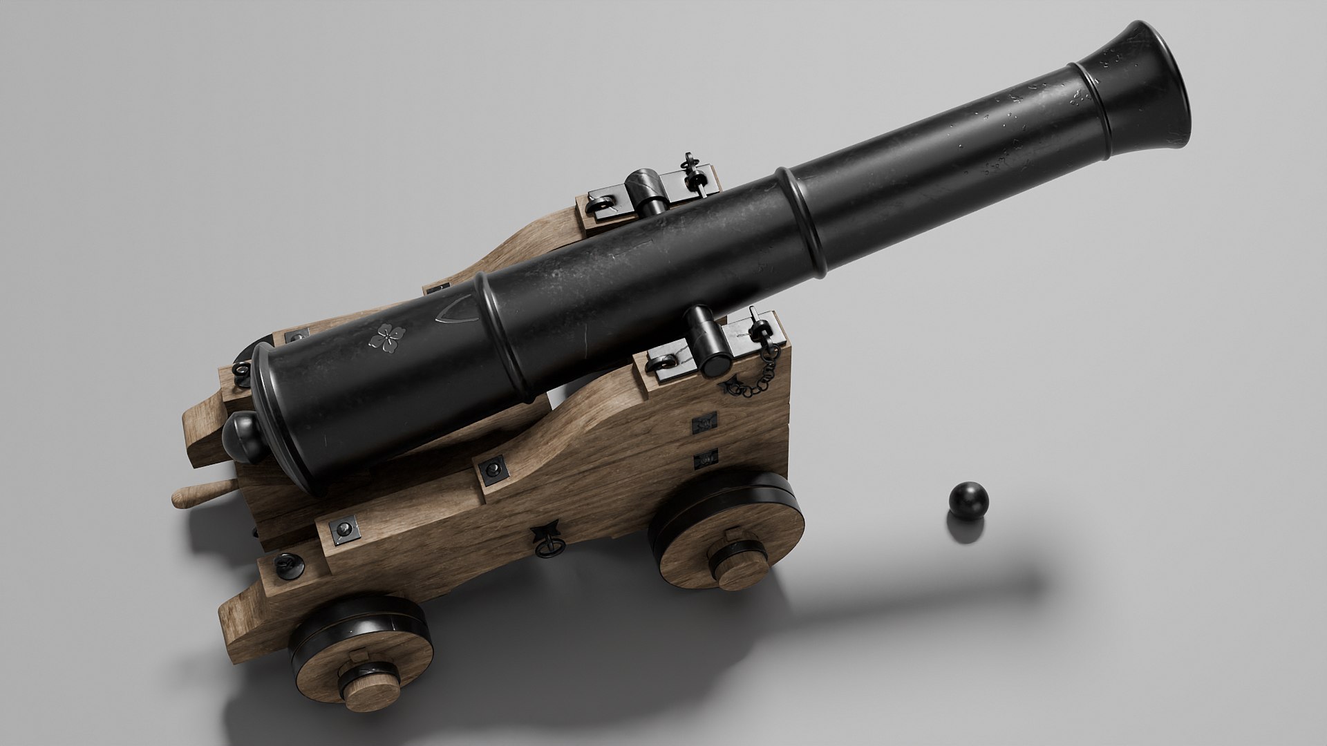 3D Medieval Vessel Ship Cannon Model - TurboSquid 2252368