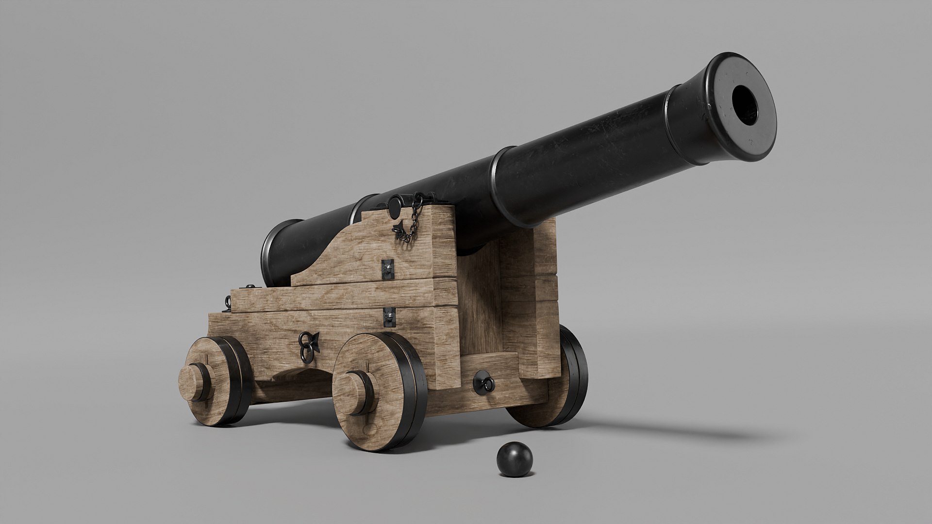 3D Medieval Vessel Ship Cannon Model - TurboSquid 2252368