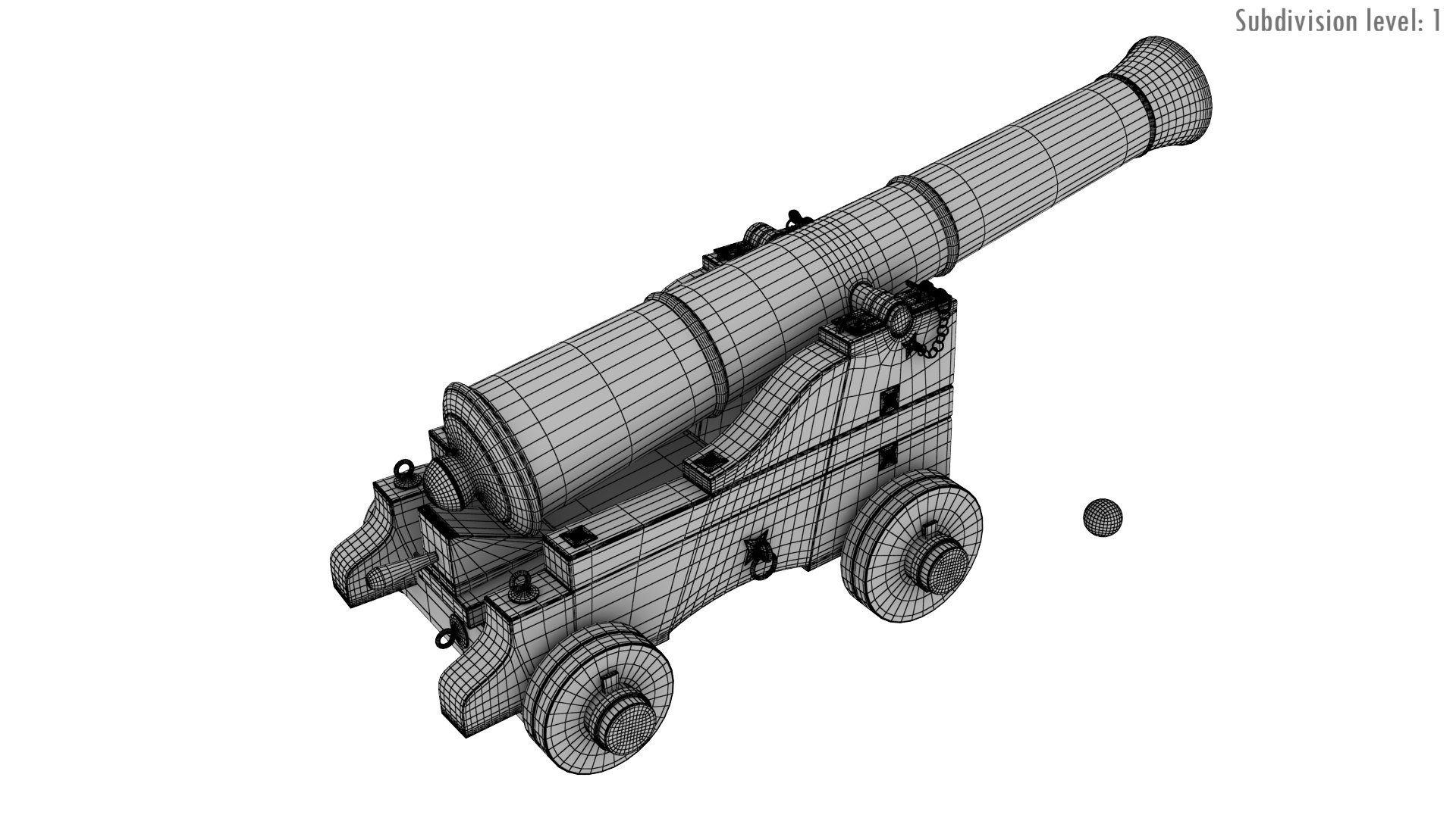 3D Medieval Vessel Ship Cannon Model - TurboSquid 2252368