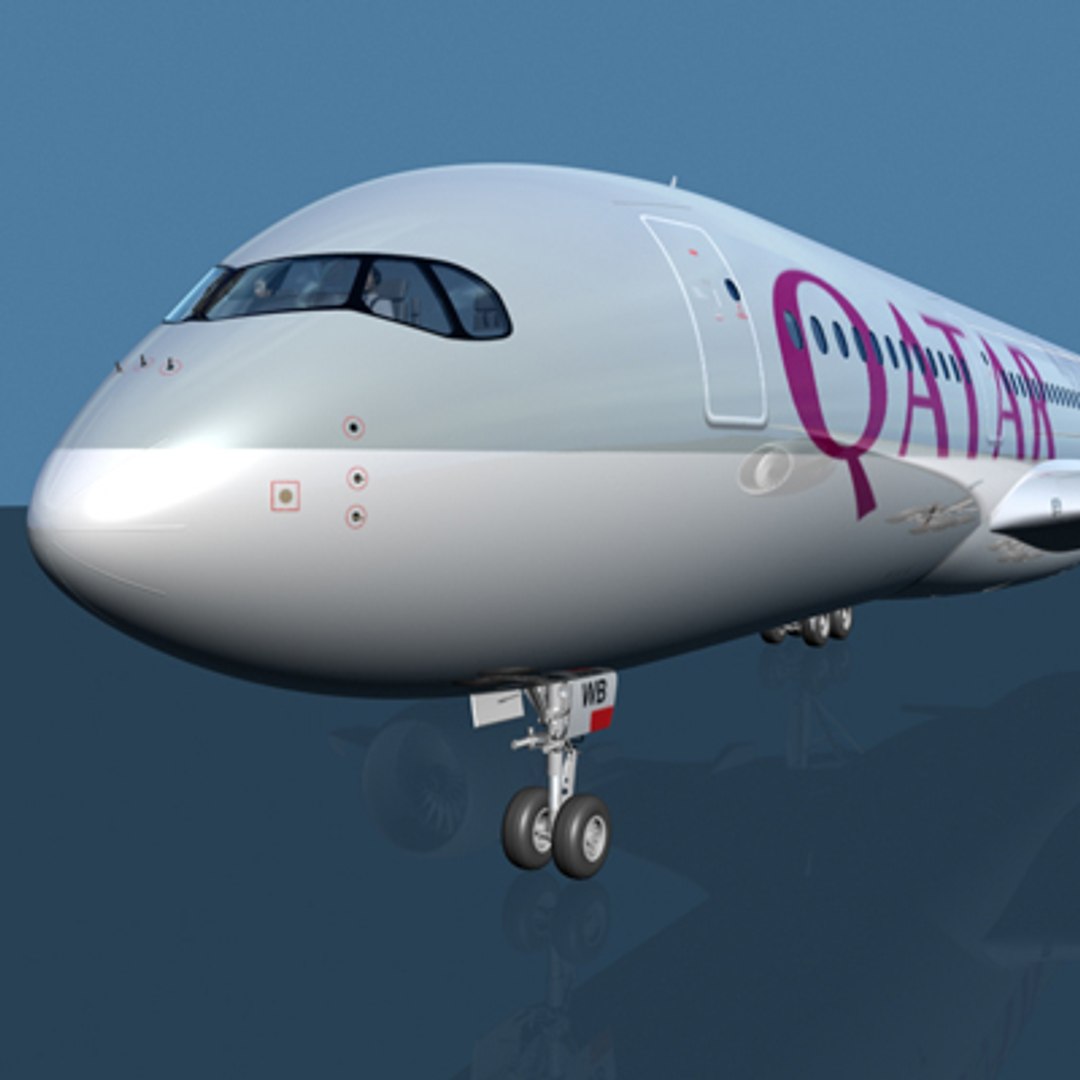 3d A350-800 Qatar