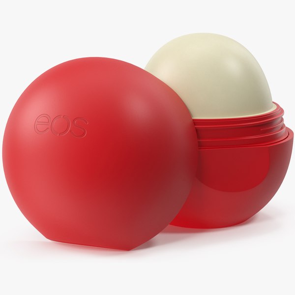 modelo 3d Crema hidratante de labios EOS roja abierta - TurboSquid 2056134