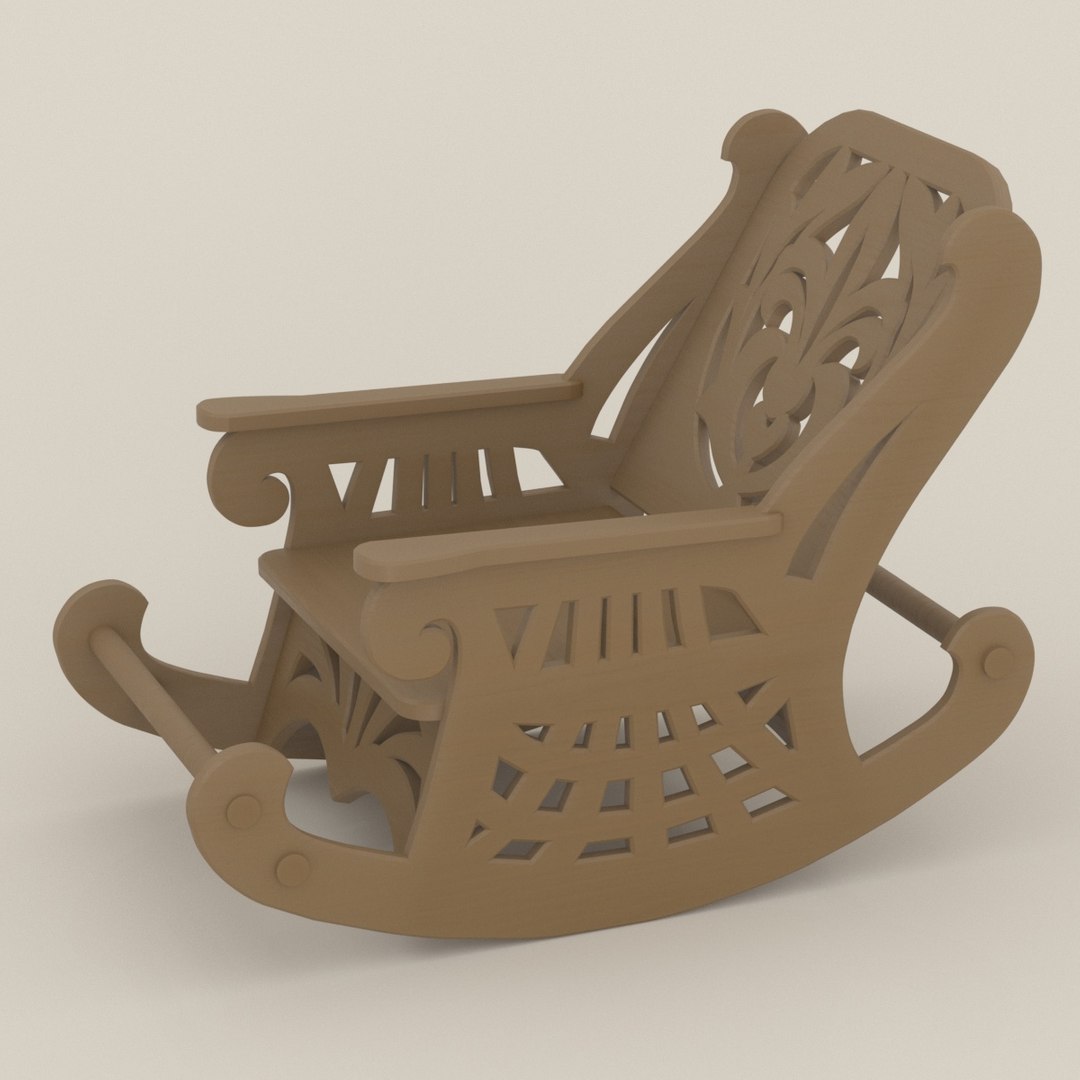 3D Rocking Chair Model - TurboSquid 1498537