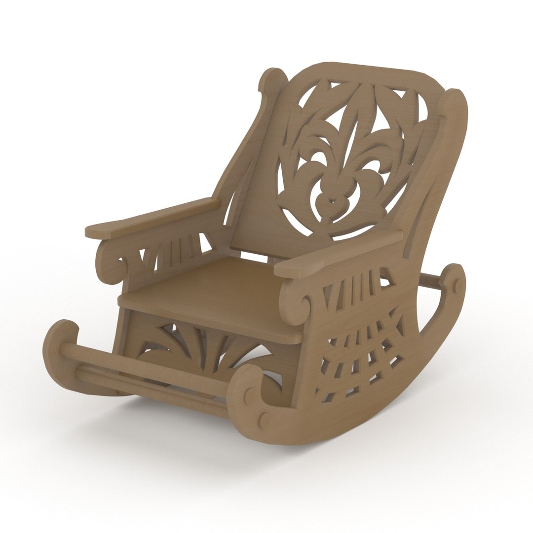 3D Rocking Chair Model - TurboSquid 1498537