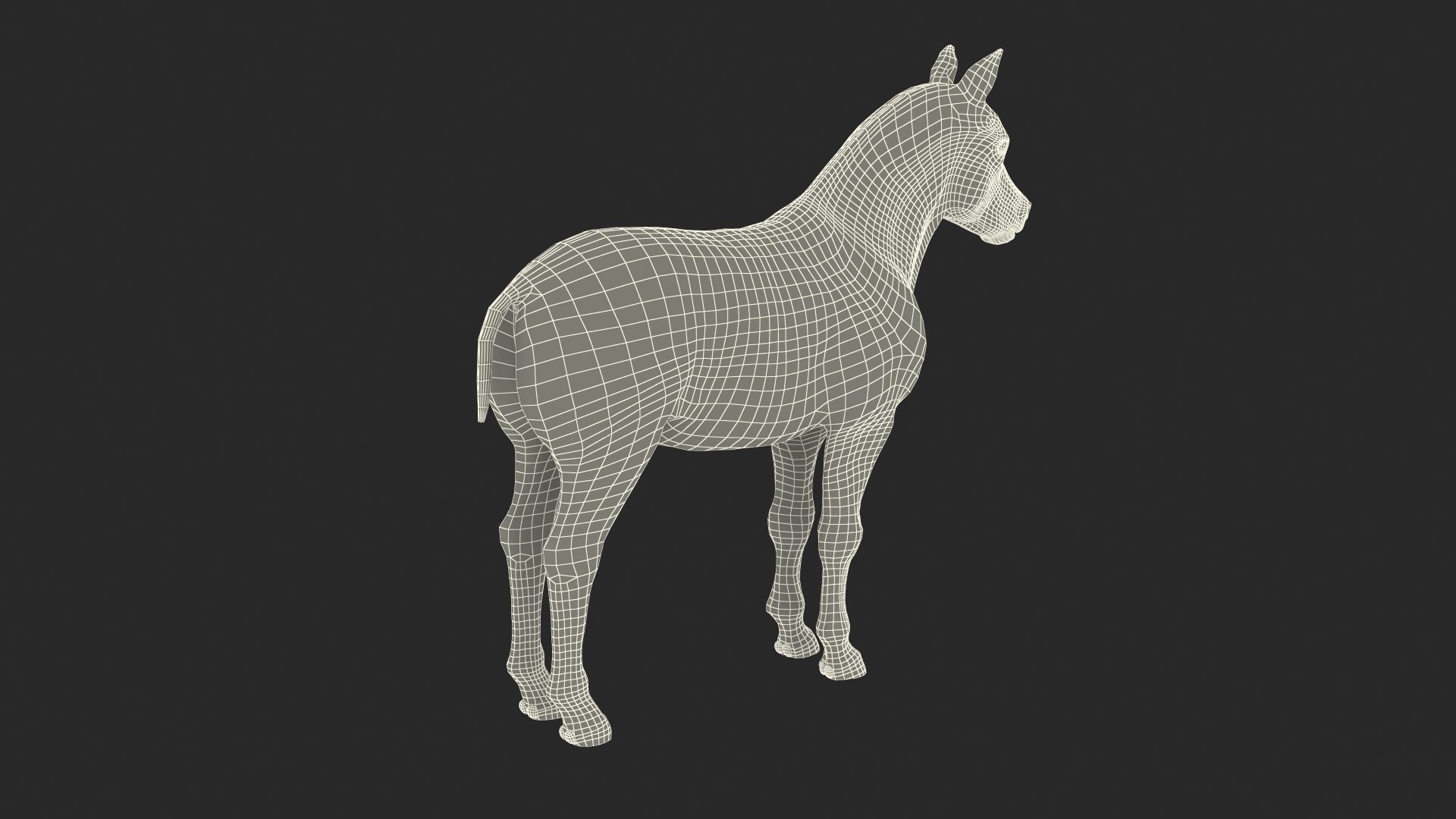 White Pony With Long Mane Fur 3D Model - TurboSquid 2234467
