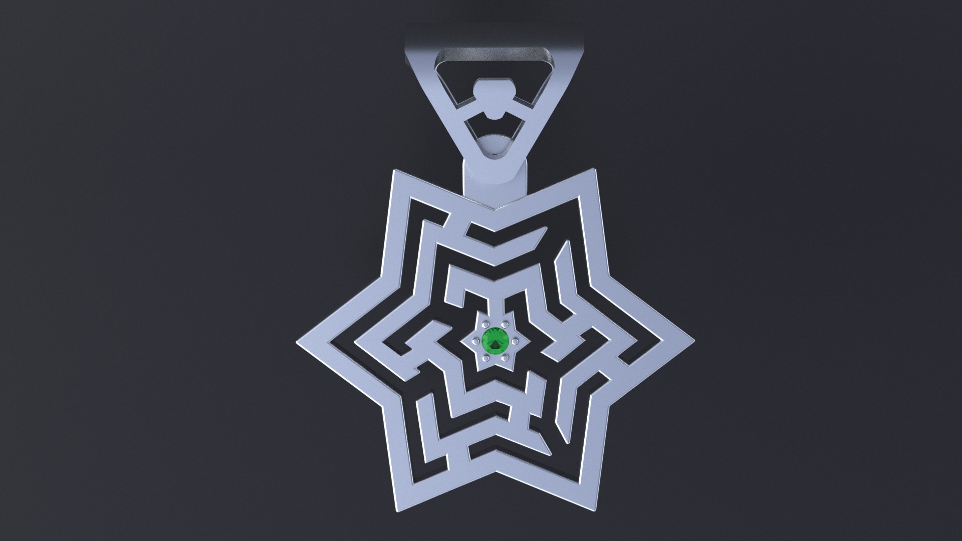 3D Model Star Maze Ring Pendant Cercle Mazefor CNC Or 3D Print Model ...
