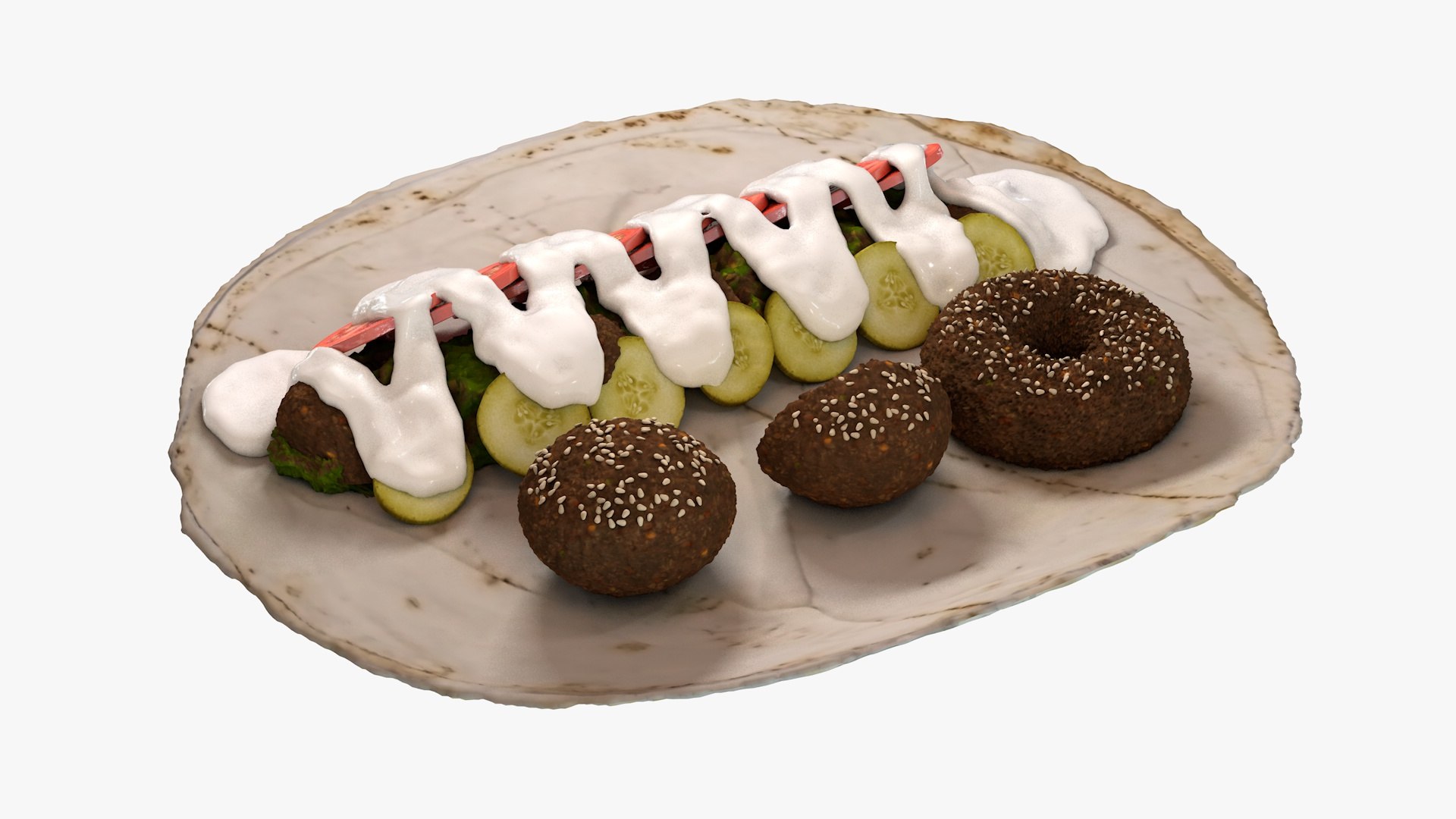 Falafel 3D Model - TurboSquid 1685225