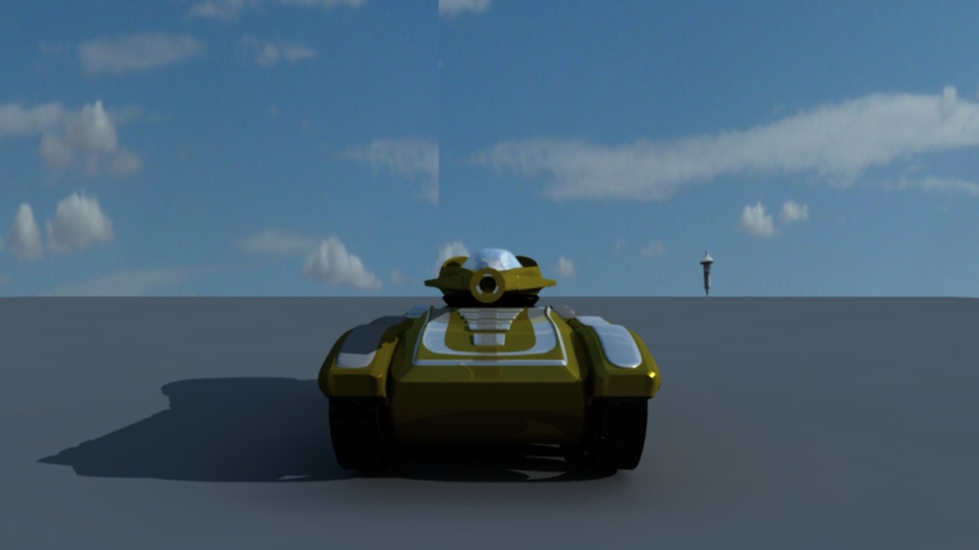 3d Model Tank Silver