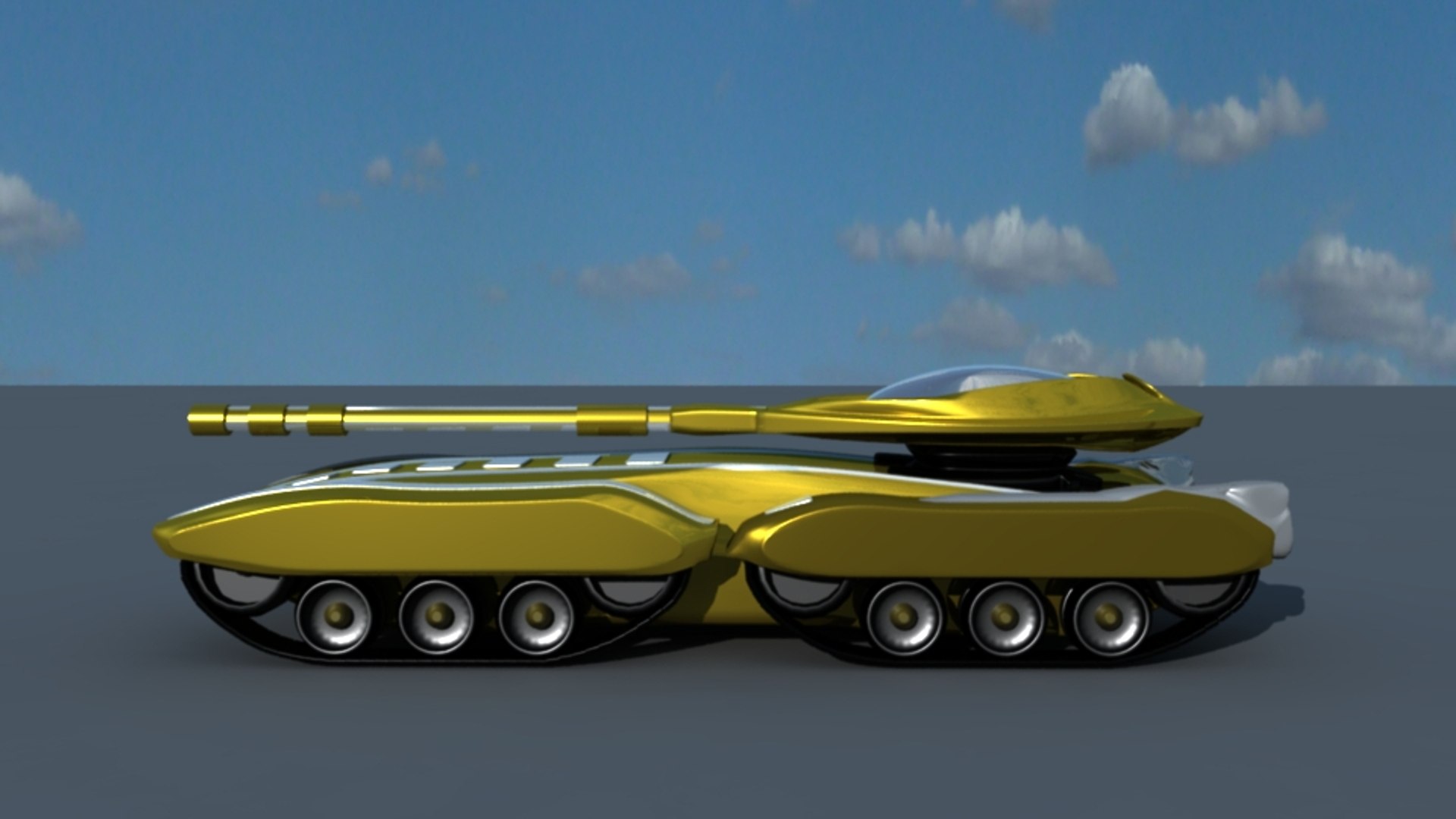 3d Model Tank Silver