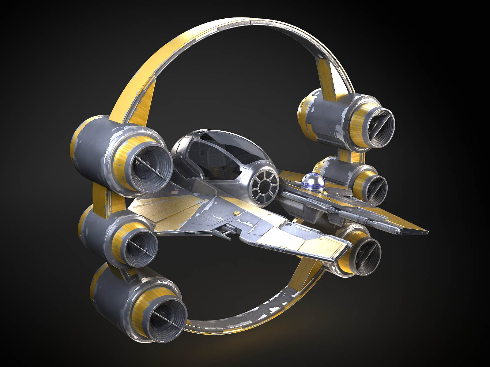 jedi starfighter eta-2 3d 3ds