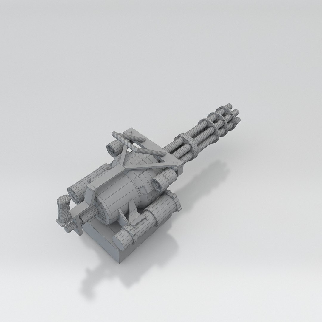 Realistic Minigun 3D Model - TurboSquid 1592683