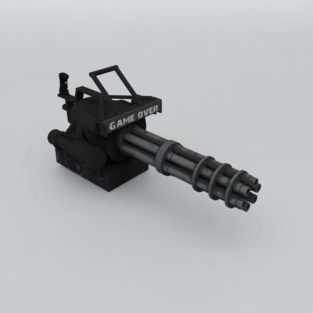 Realistic Minigun 3D Model - TurboSquid 1592683