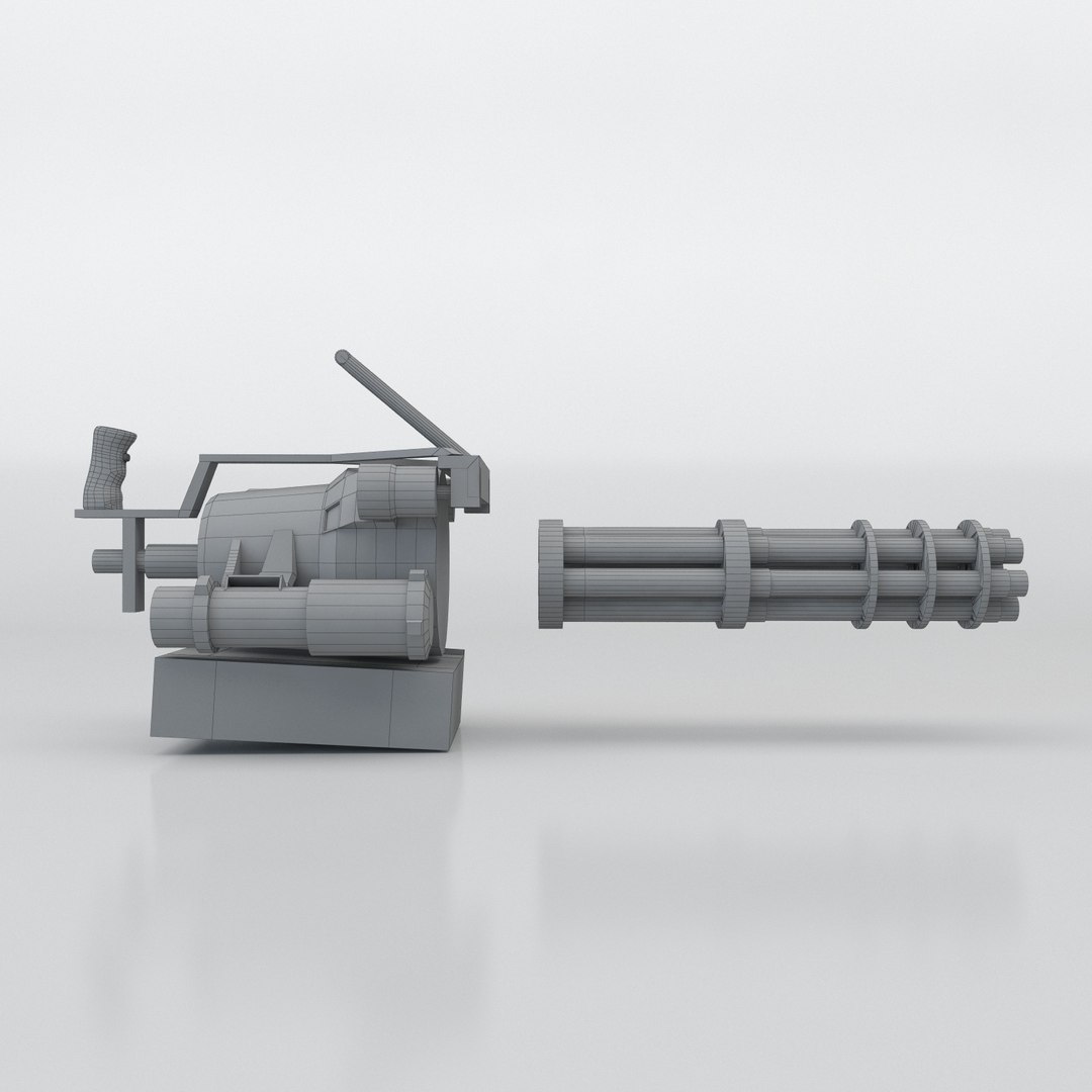 Realistic Minigun 3D Model - TurboSquid 1592683