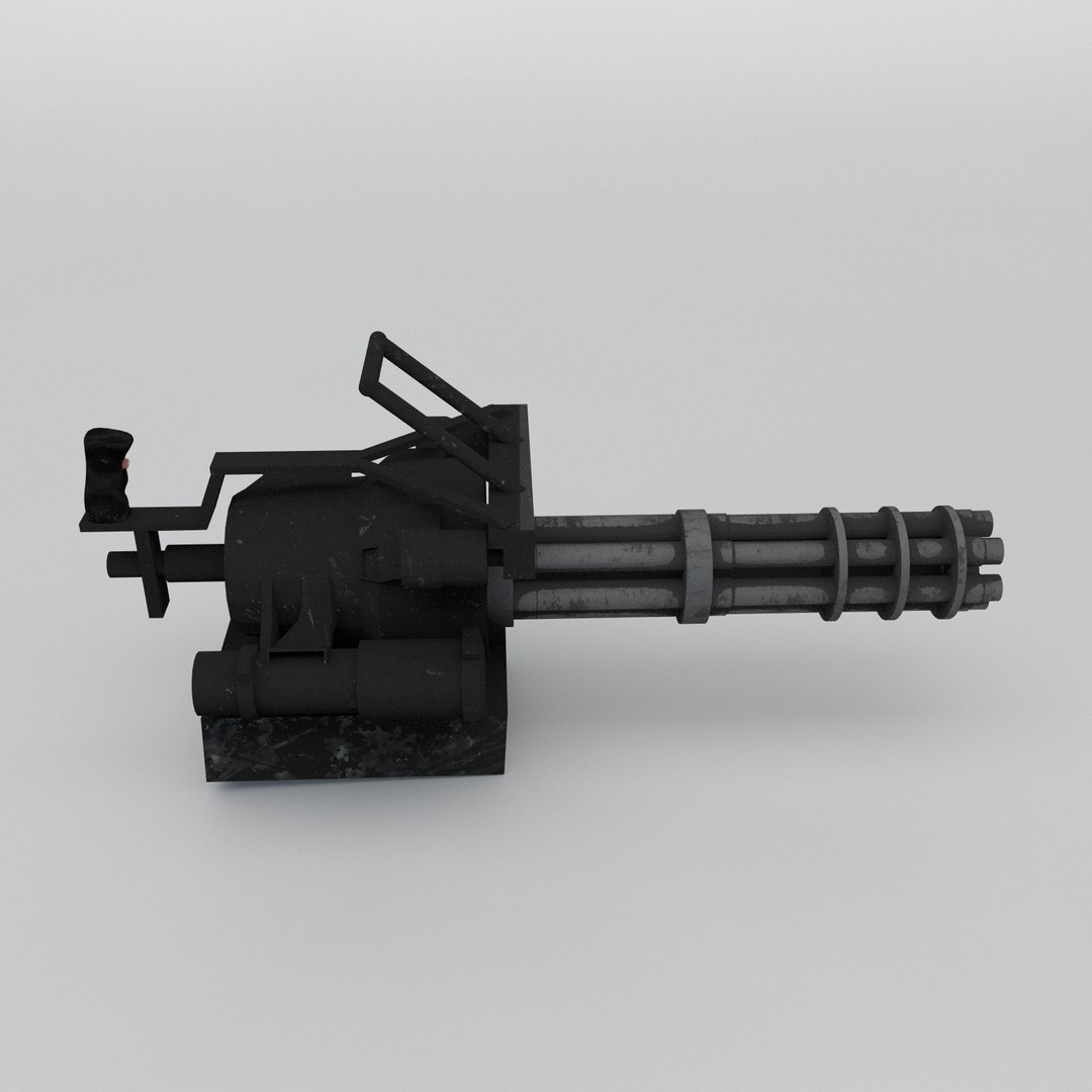 Realistic Minigun 3D Model - TurboSquid 1592683