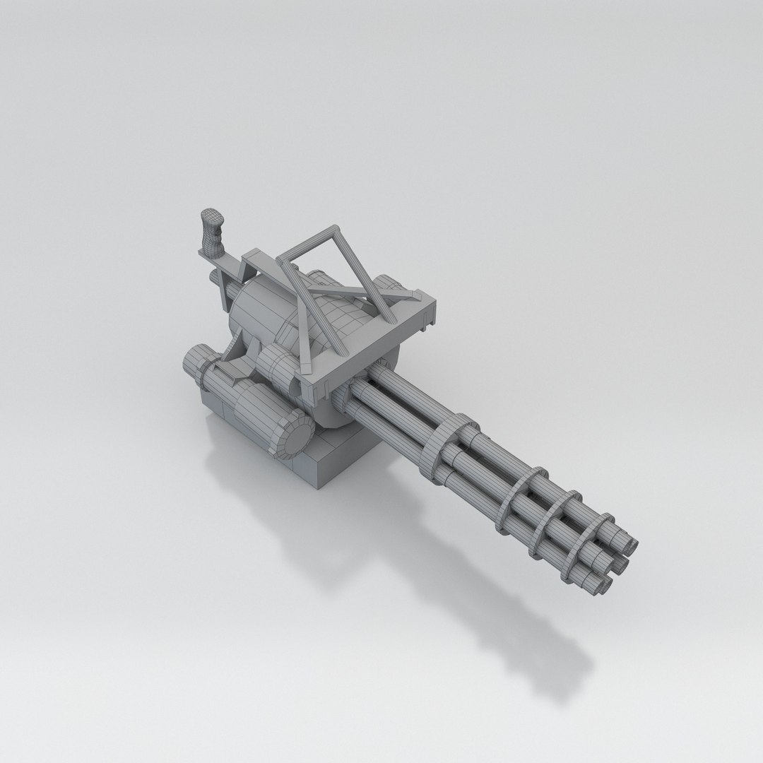 Realistic Minigun 3D Model - TurboSquid 1592683