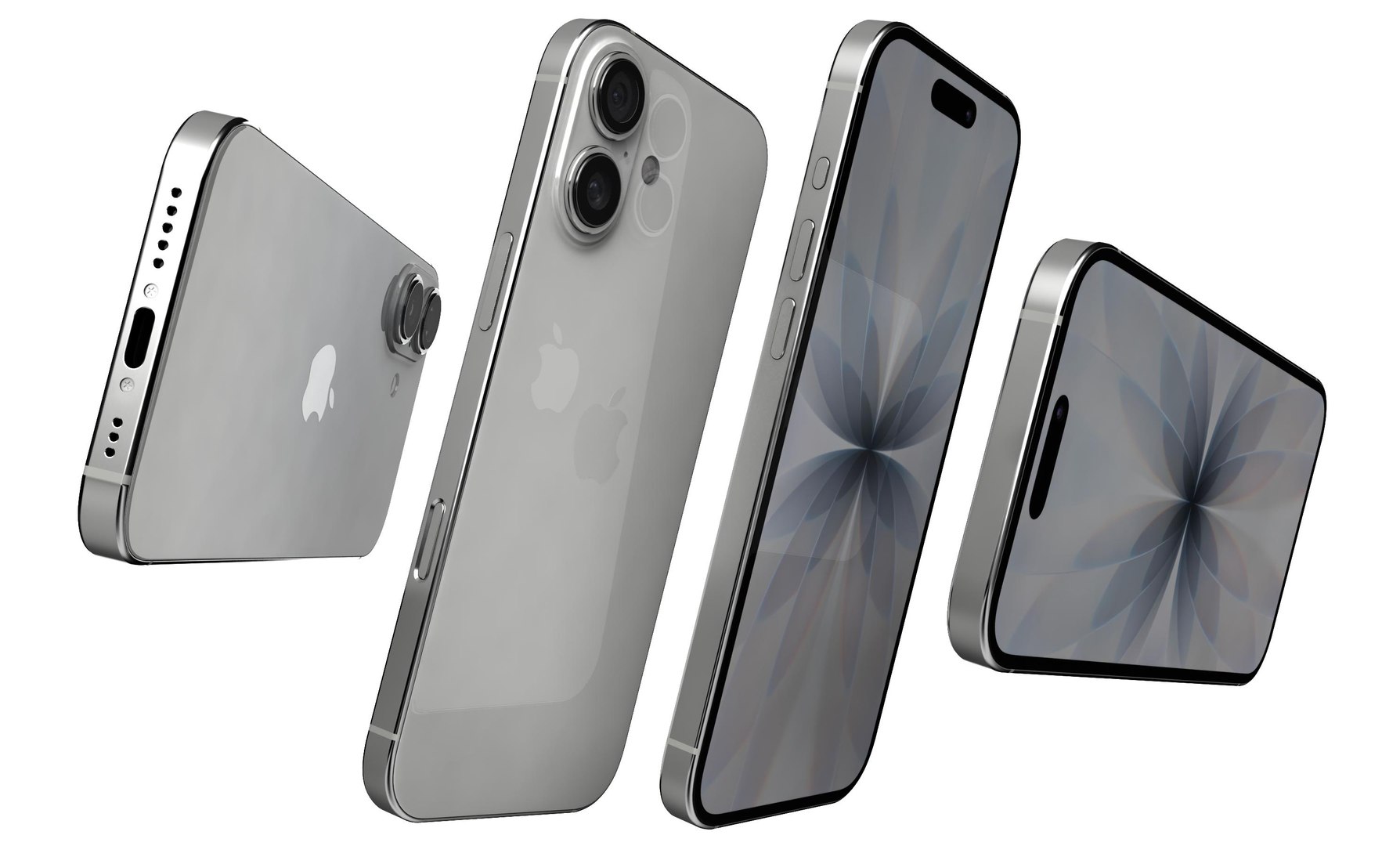 Apple IPhone 17 Pro Silver And IPhone 17 White 3D Model - TurboSquid ...