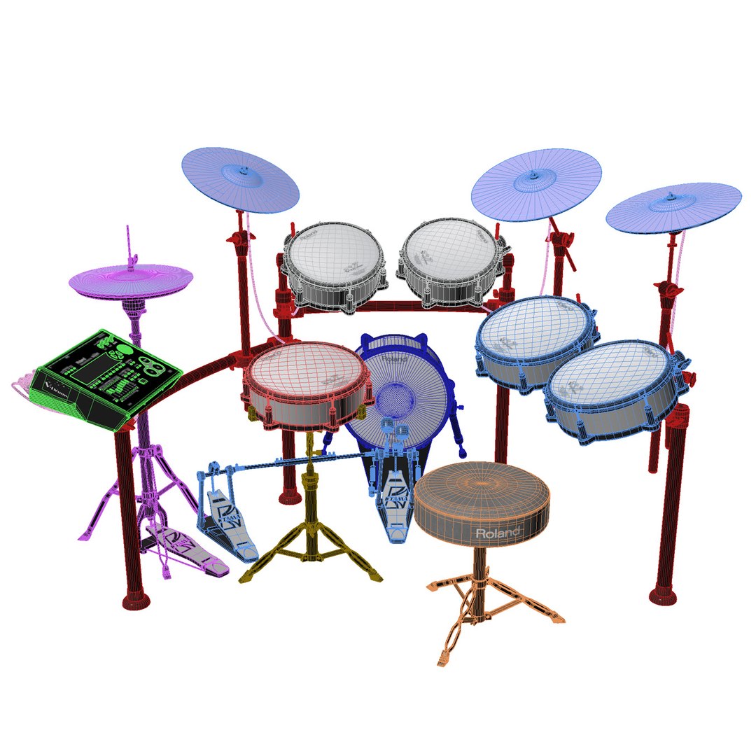 3D roland set model - TurboSquid 1376392