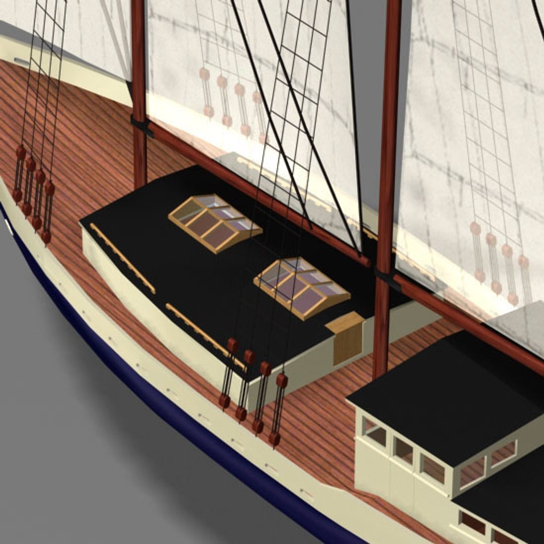 Schooner Grand Banks 3d Model