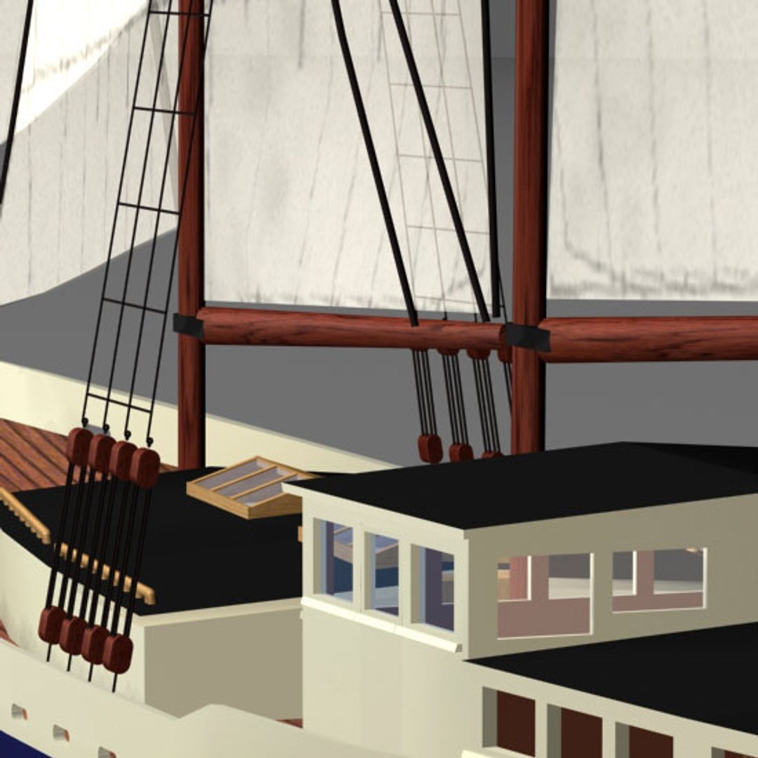 Schooner Grand Banks 3d Model