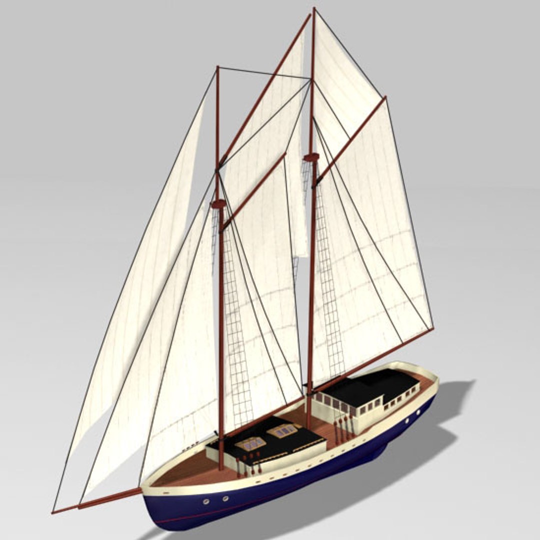 Schooner Grand Banks 3d Model