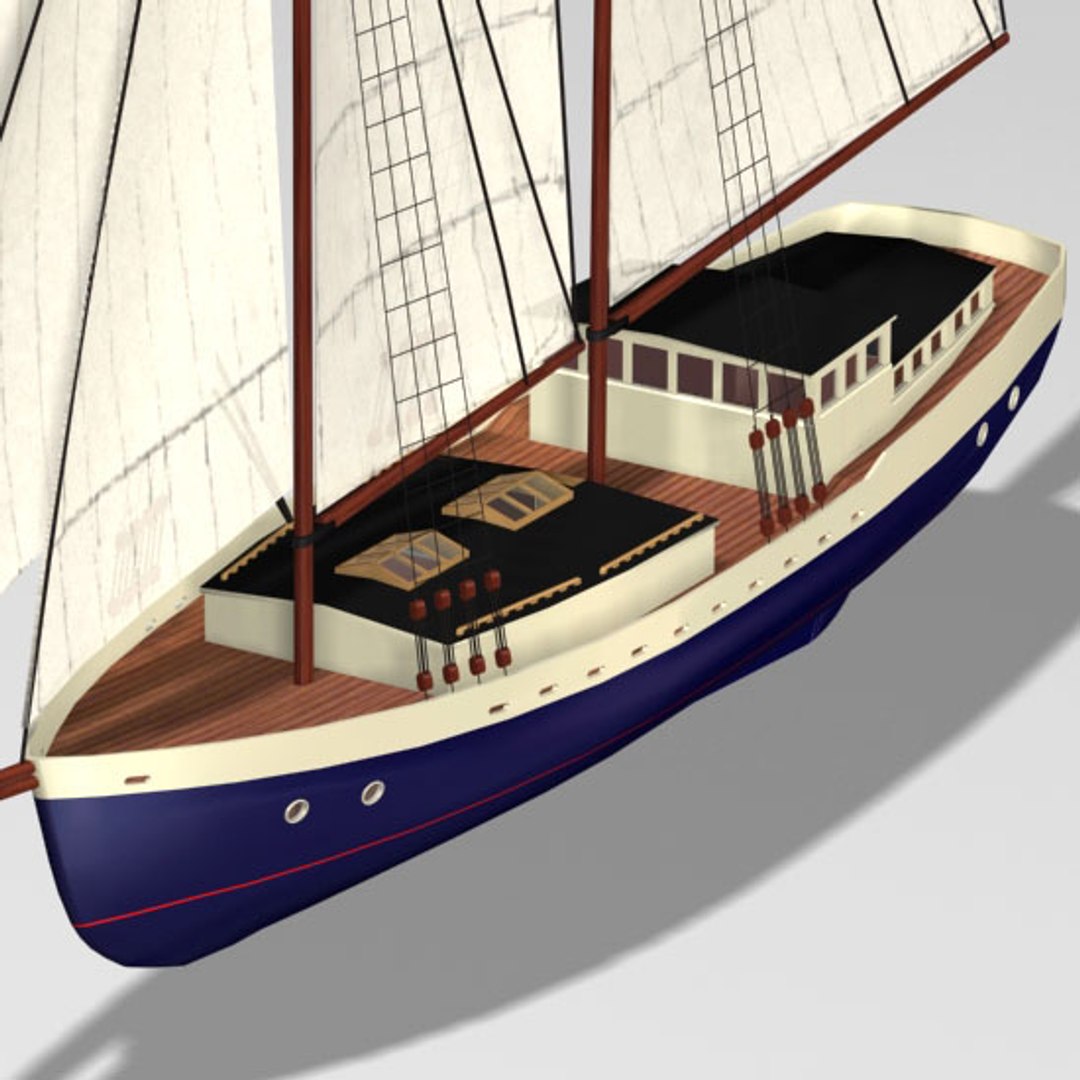 Schooner Grand Banks 3d Model