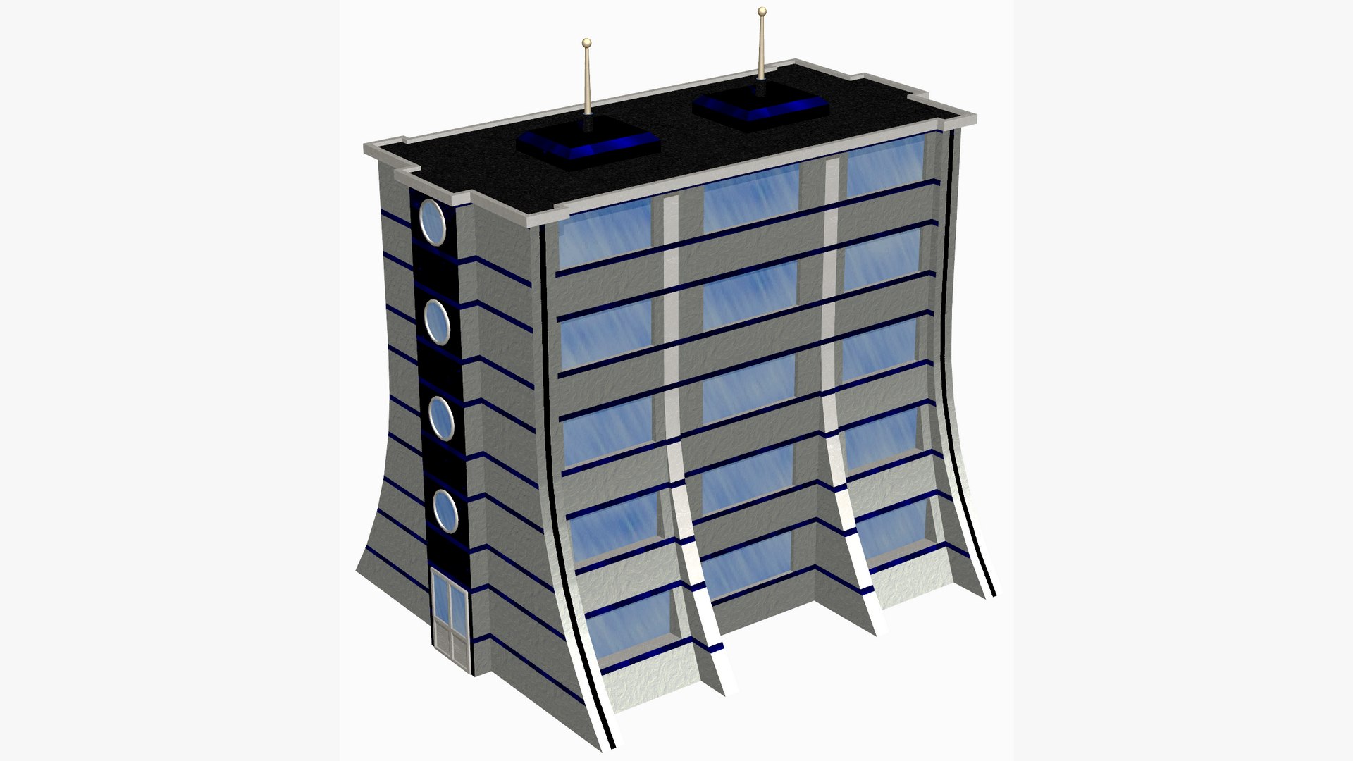 3D 8 Futuristic Apartment And Commercial Buildings Model - TurboSquid ...