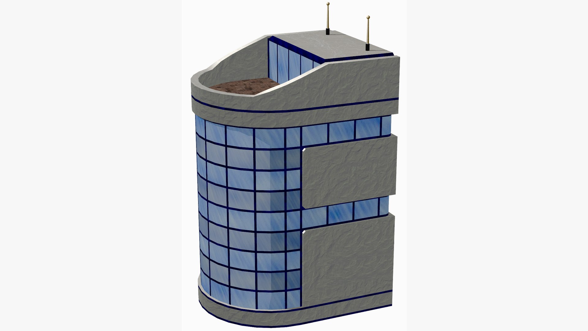 3D 8 Futuristic Apartment And Commercial Buildings Model - TurboSquid ...