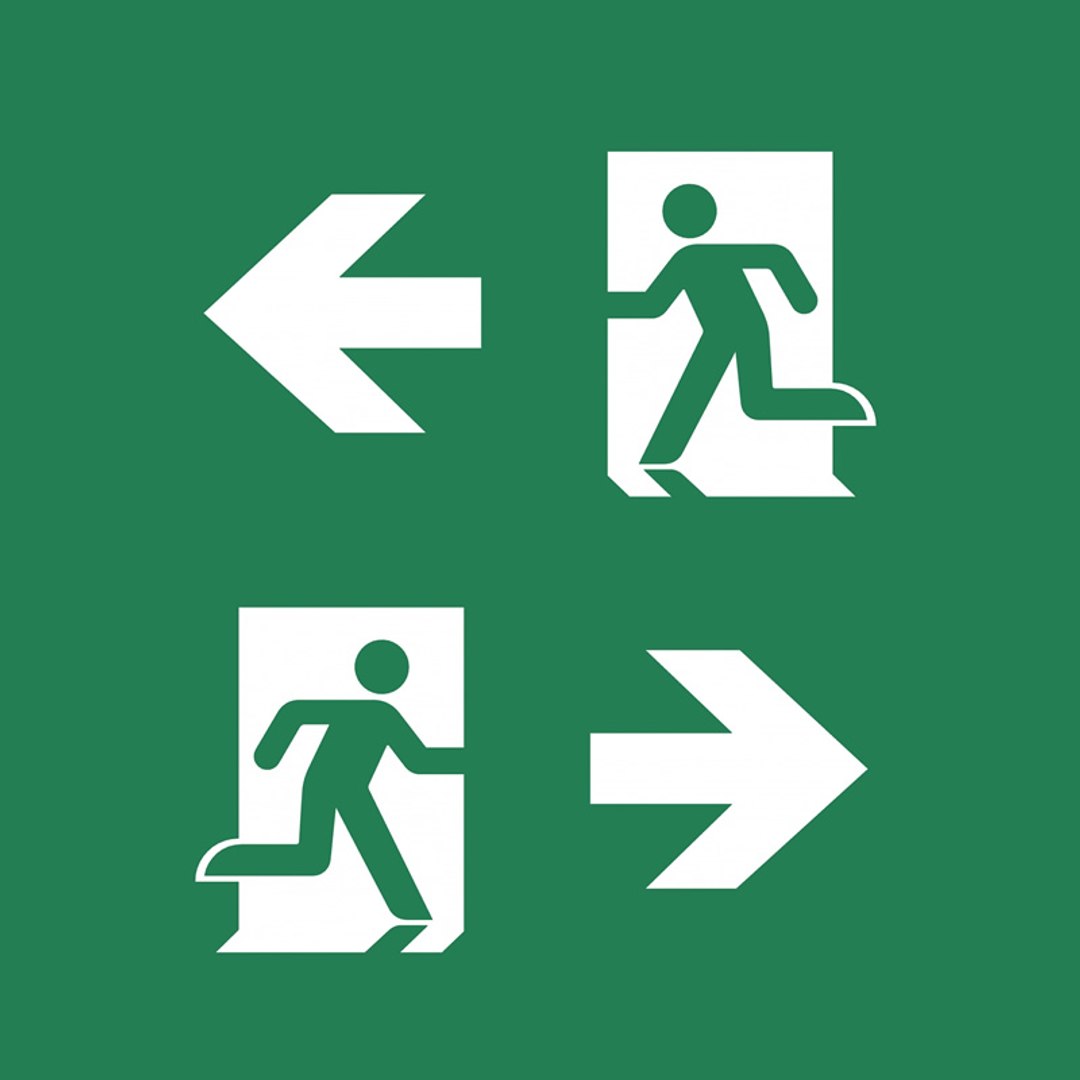 Emergency Lamp Pictograms 3d Model