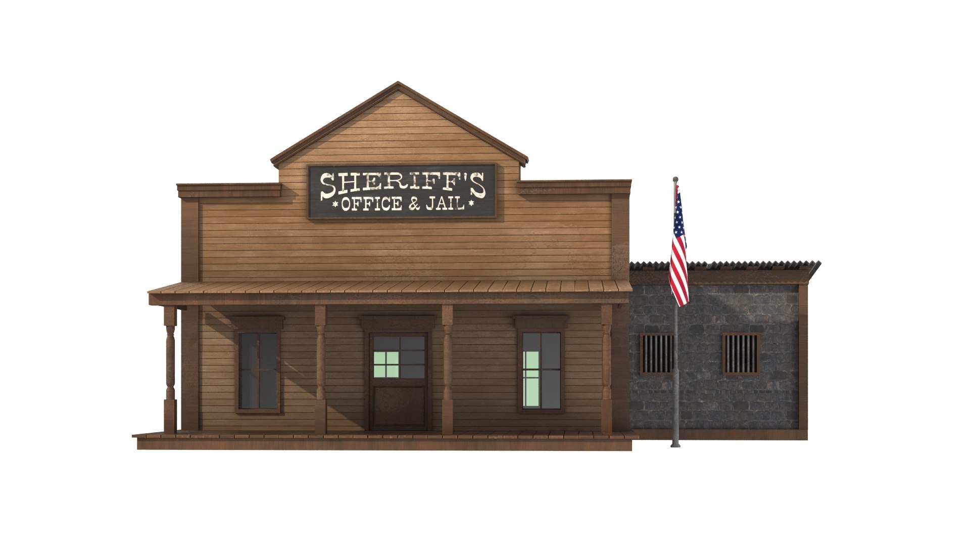 3D Detailed Western Sheriff Office - TurboSquid 2165008