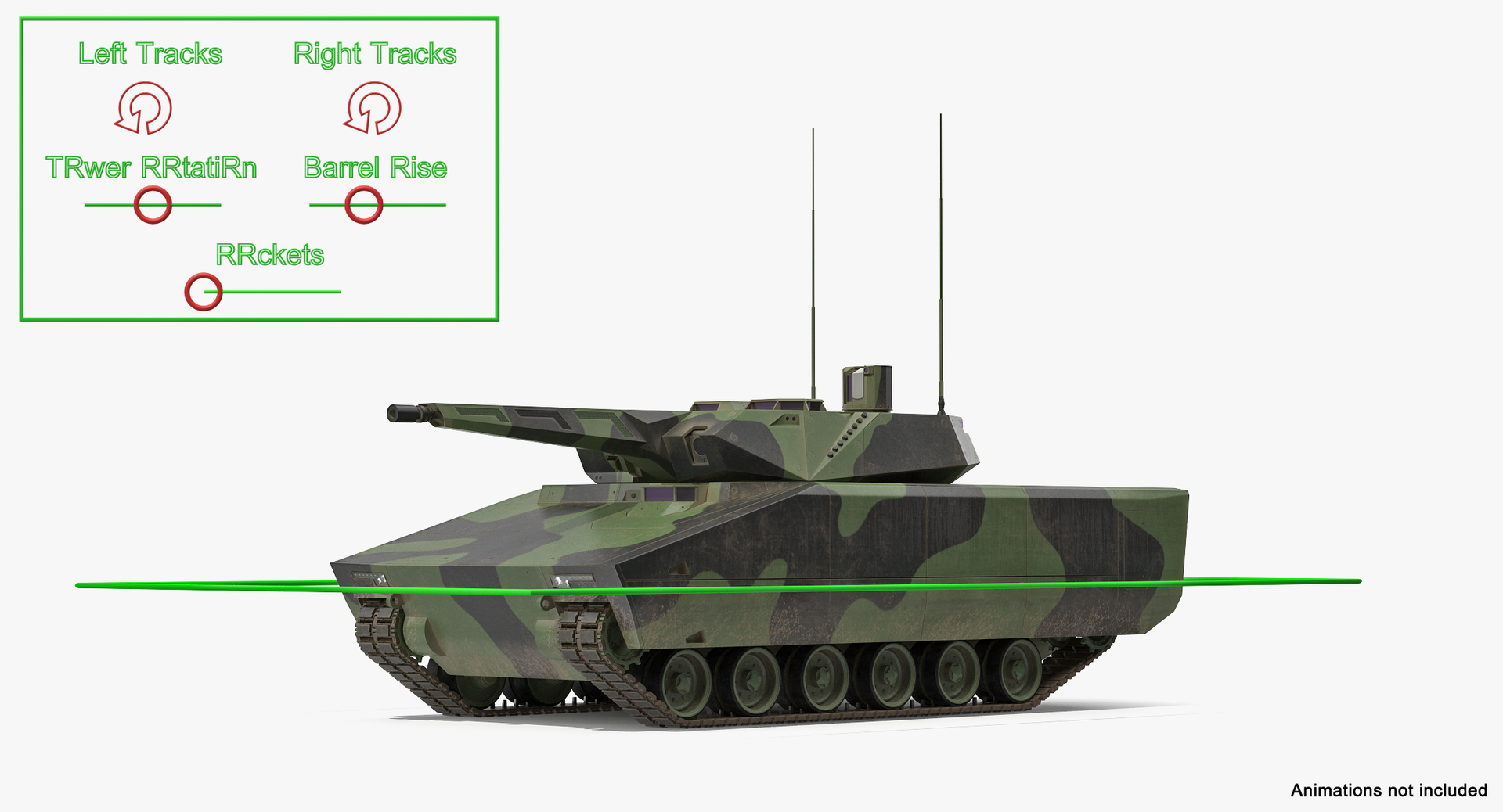 modelo 3d KF41 Lynx Tank Rigged Colección - TurboSquid 1379596