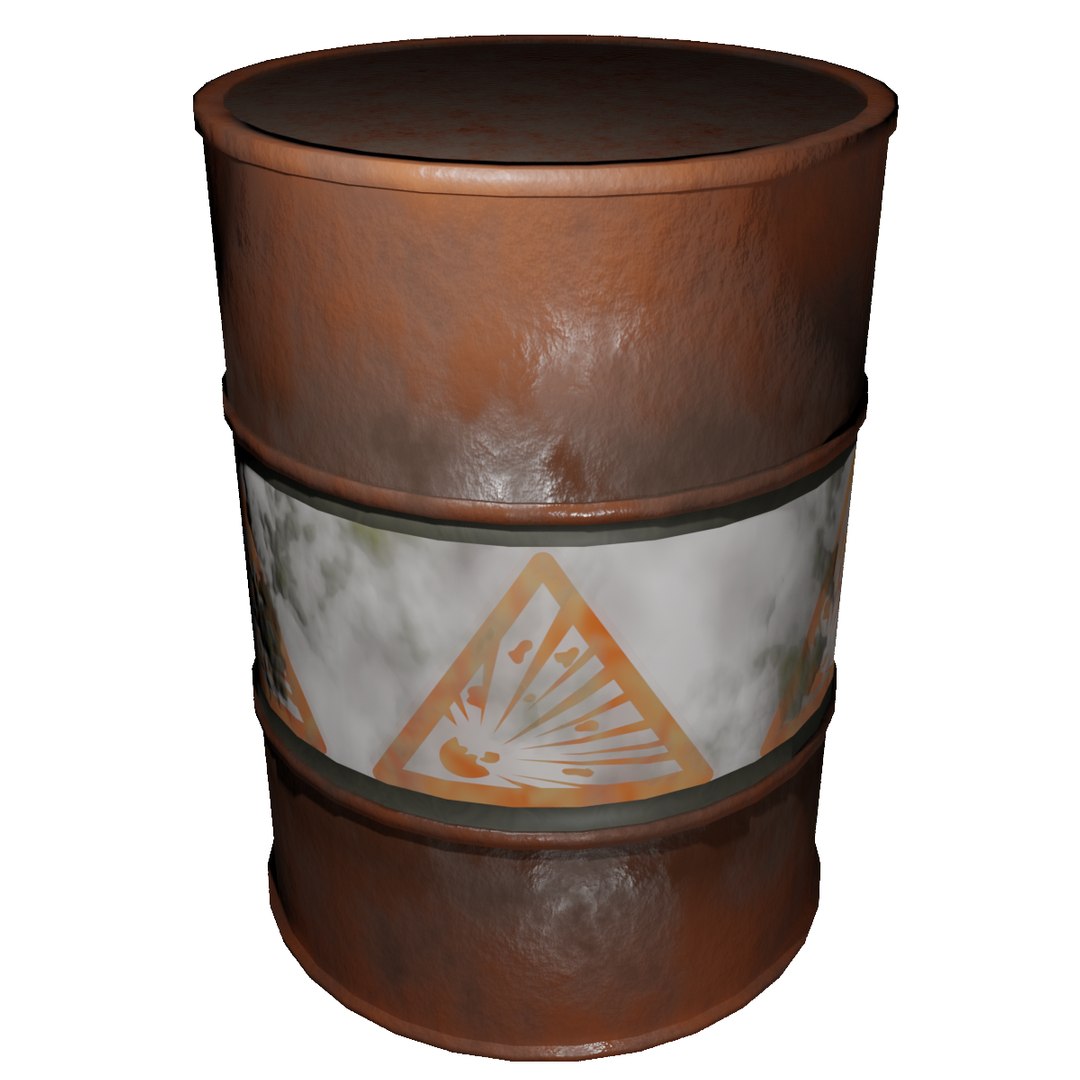 Explosive Barrel Model - TurboSquid 1911000