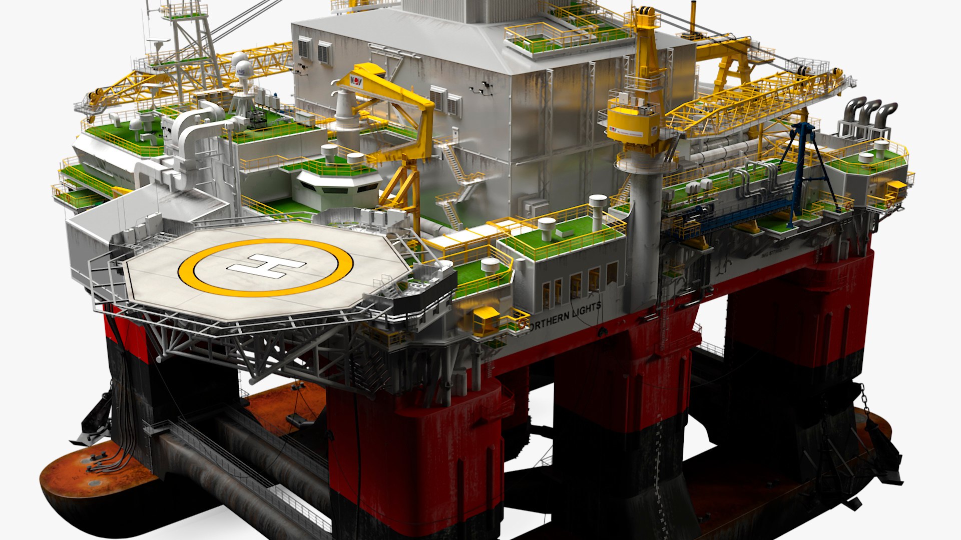 3D Offshore Oil Rig Platform Rigged - TurboSquid 2385145