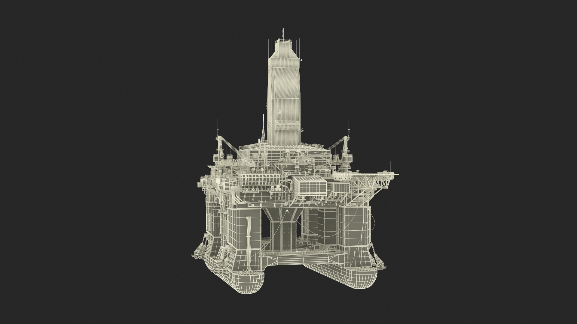 3D Offshore Oil Rig Platform Rigged - TurboSquid 2385145