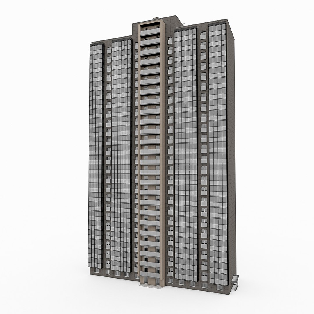 25 storey house 3d max