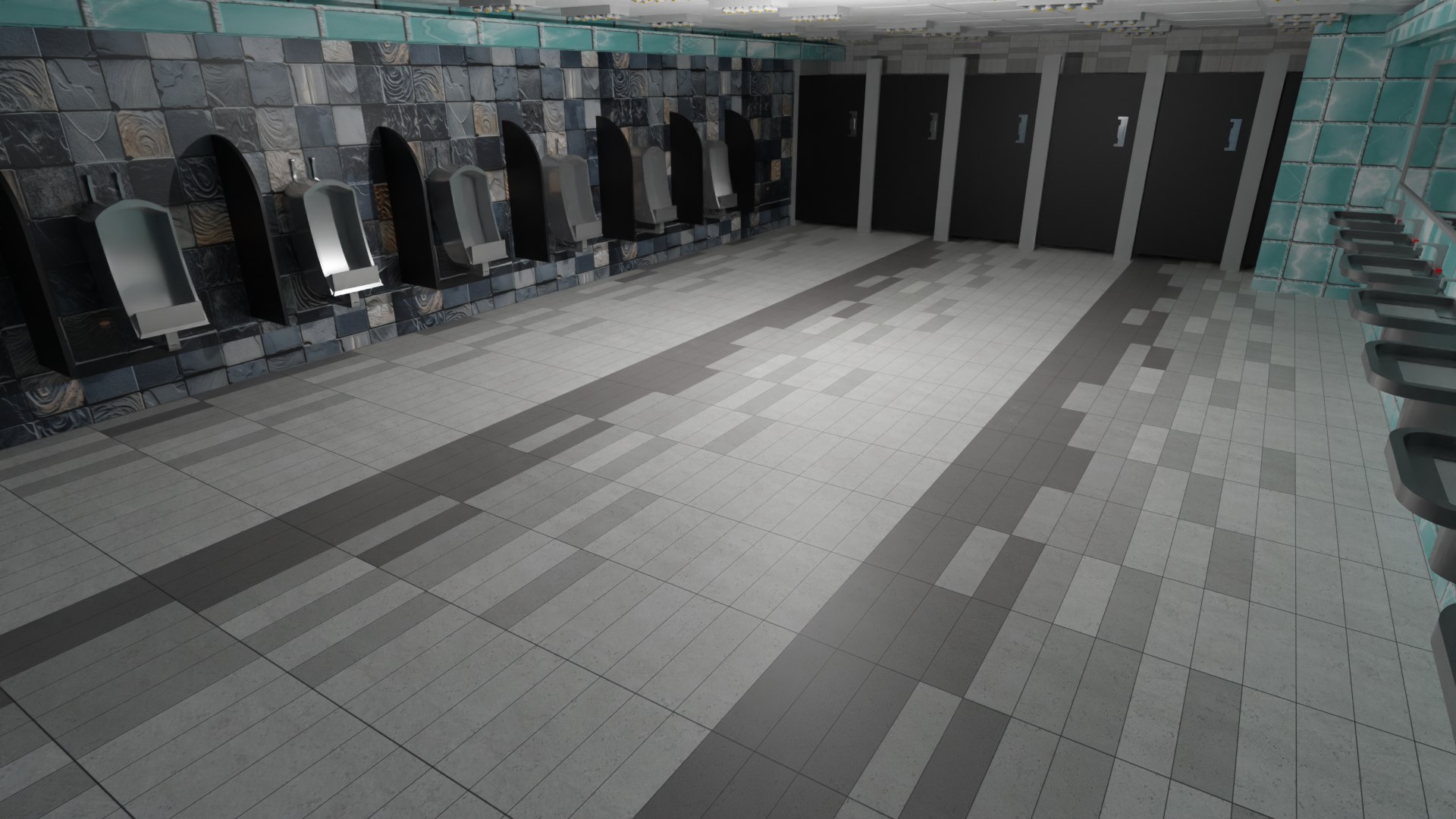 3D model Restroom Interior - TurboSquid 2177235