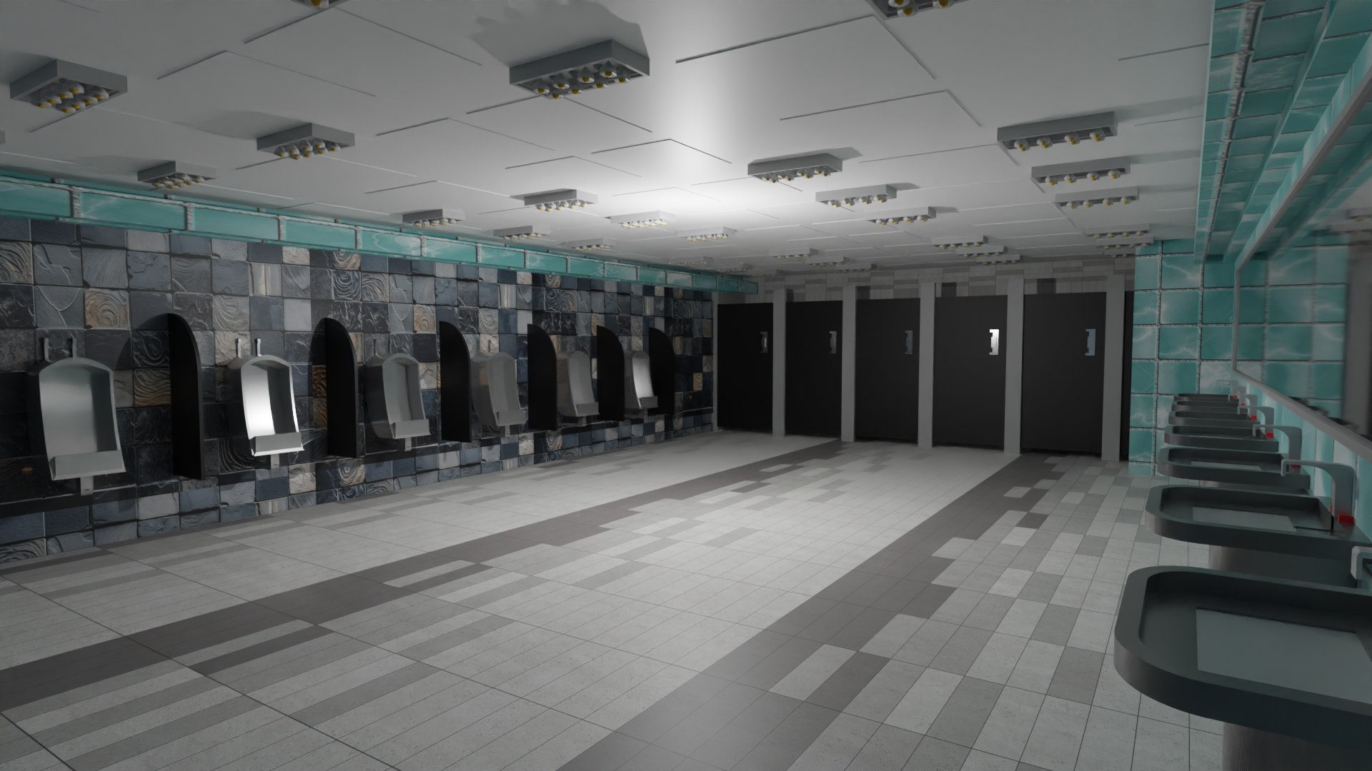 3D model Restroom Interior - TurboSquid 2177235