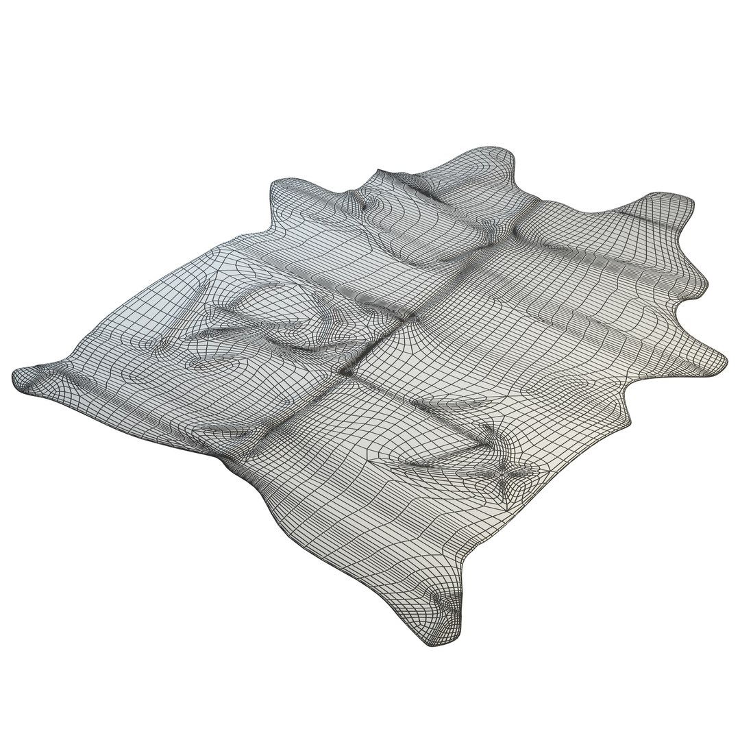 3d Cowhide Rug Photorealistic Interior Model