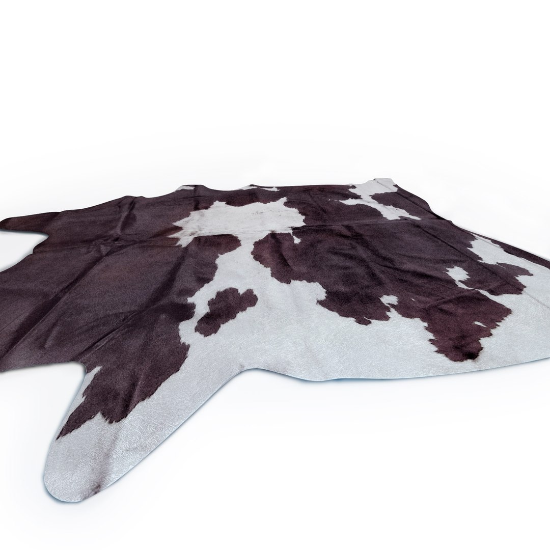 3d Cowhide Rug Photorealistic Interior Model