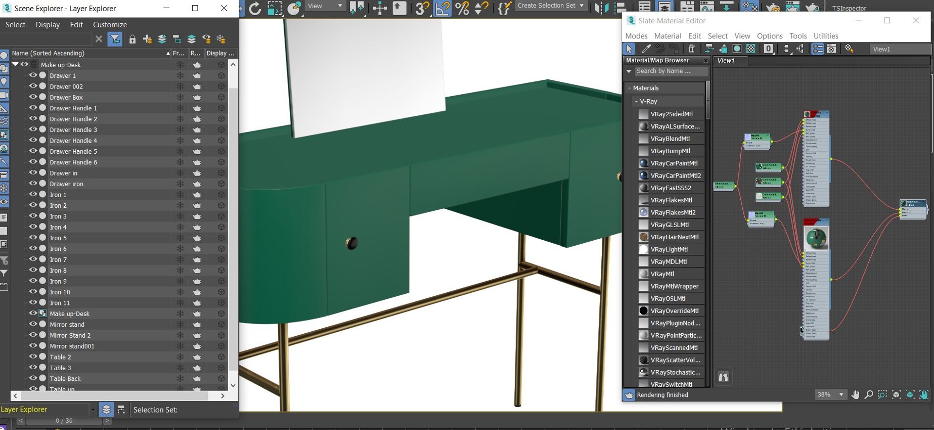 Makeup Desk 3D - TurboSquid 1895718