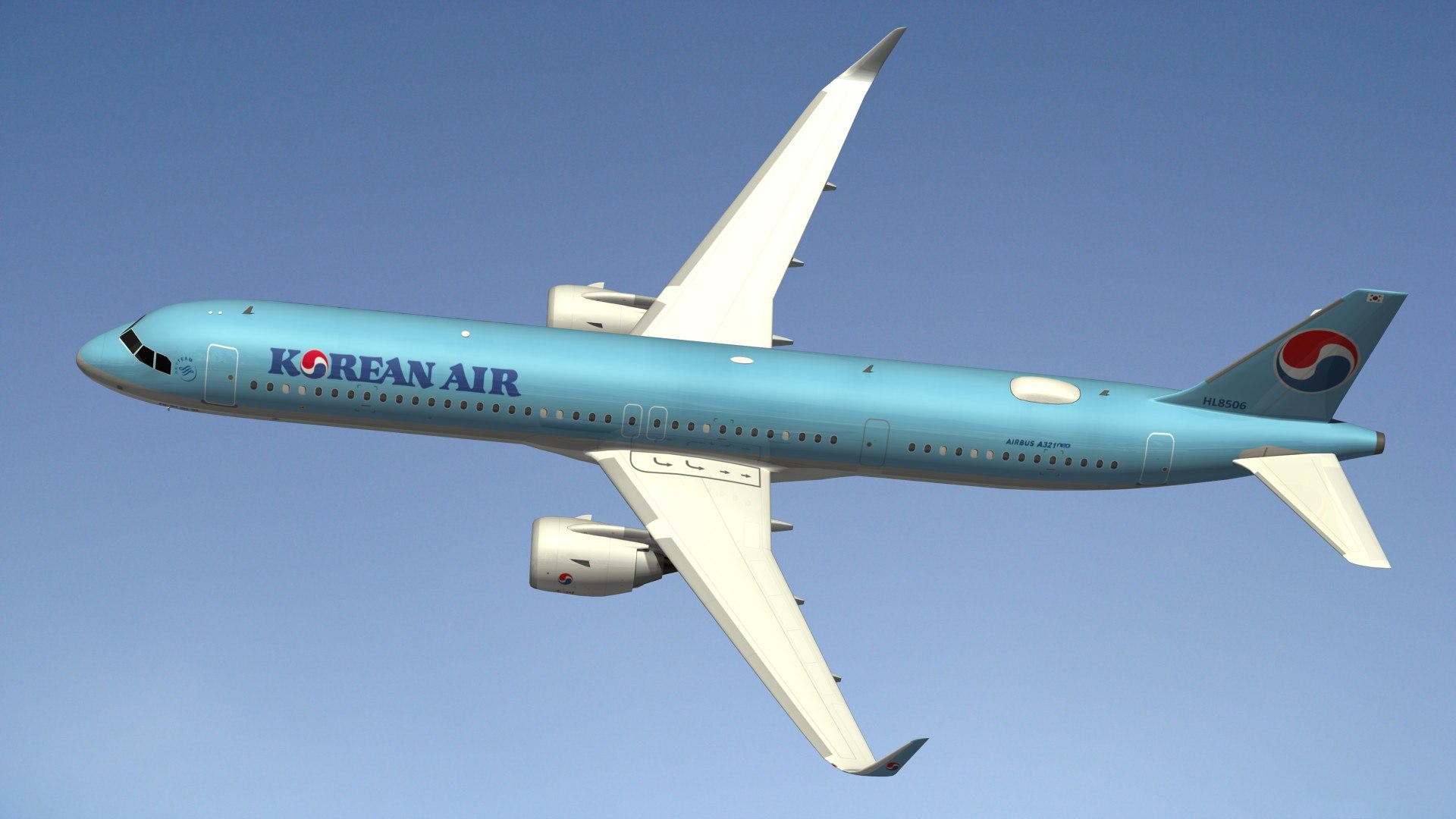 A321Neo KoreanAir Model - TurboSquid 2078535