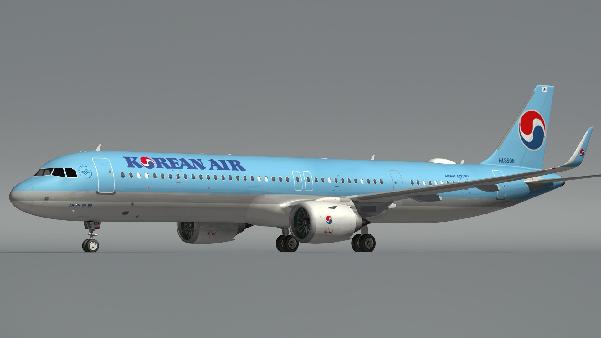 A321Neo KoreanAir Model - TurboSquid 2078535