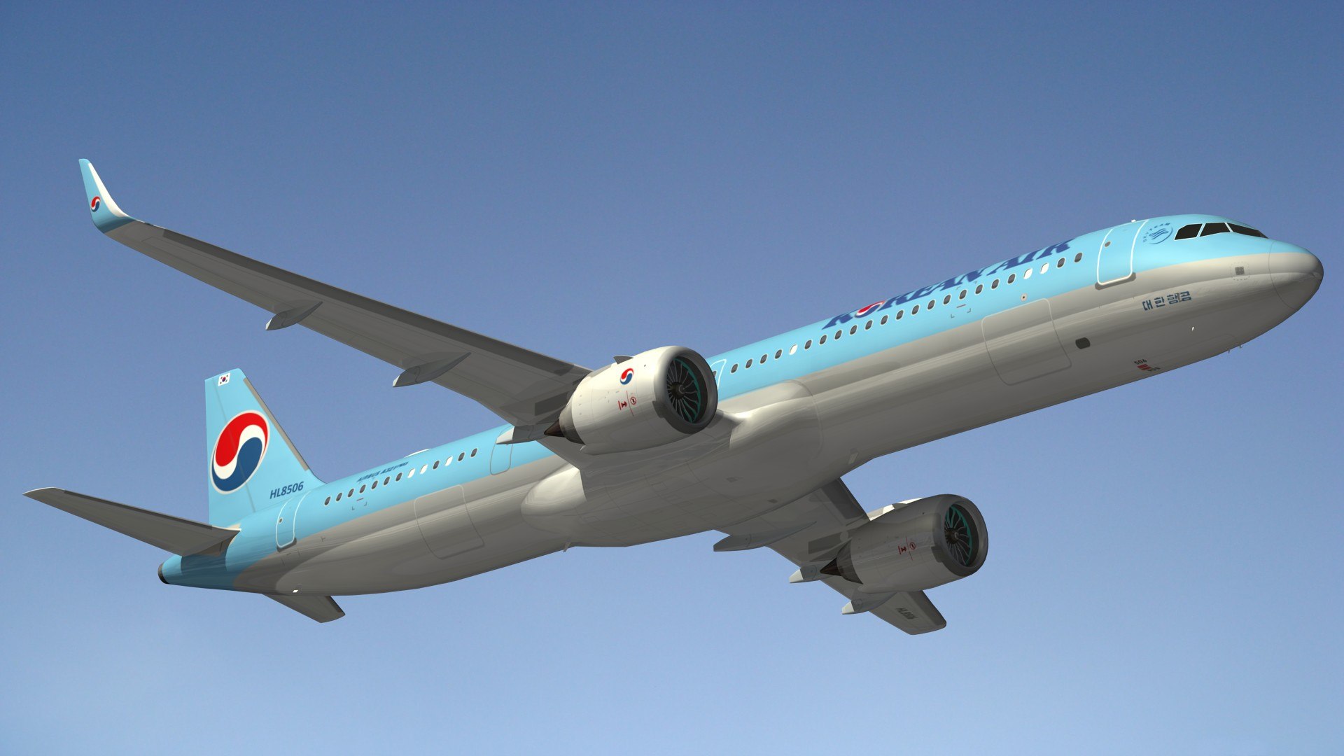 A321Neo KoreanAir Model - TurboSquid 2078535