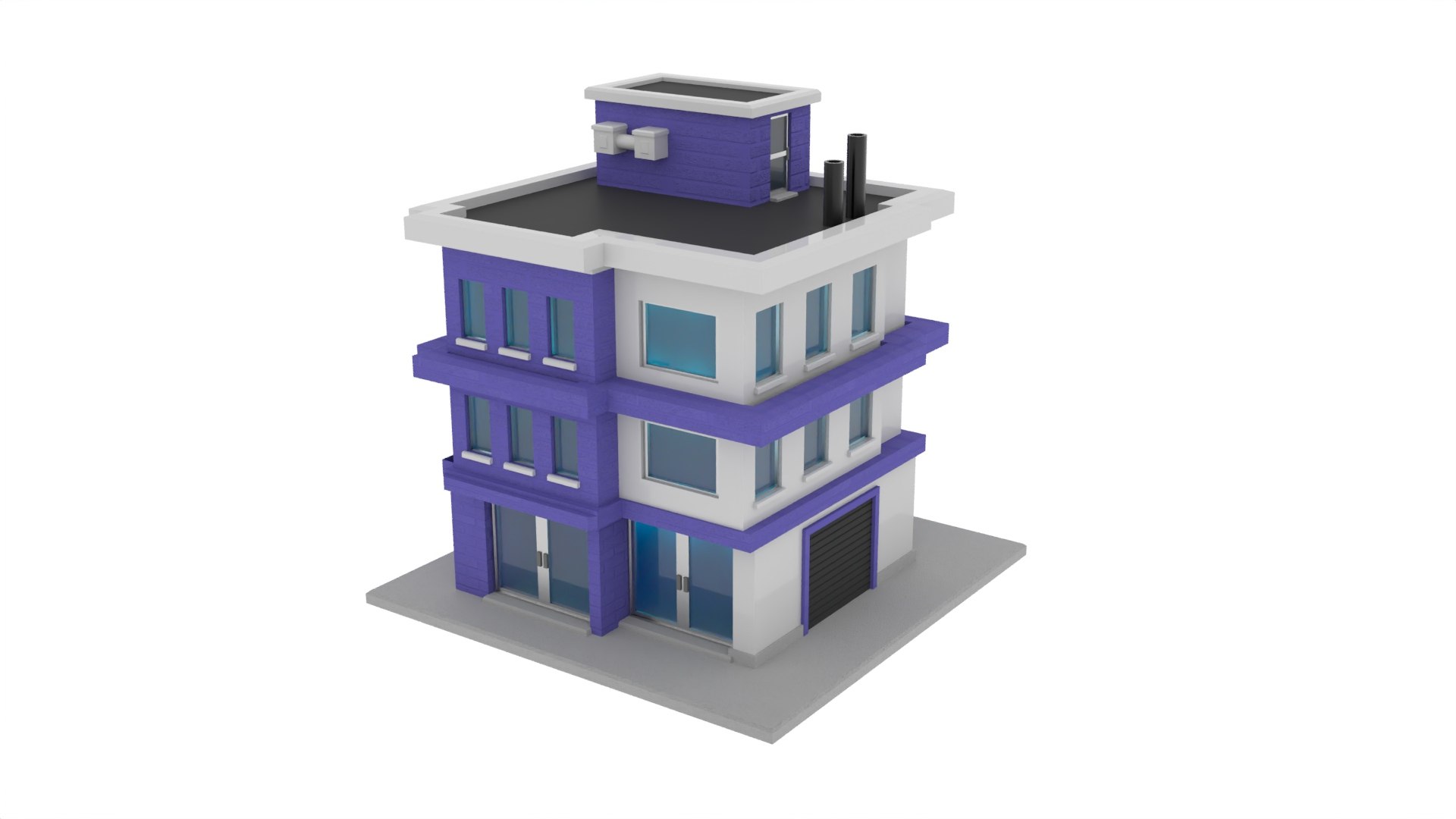 Toon Building 11 3D Model - TurboSquid 2292630