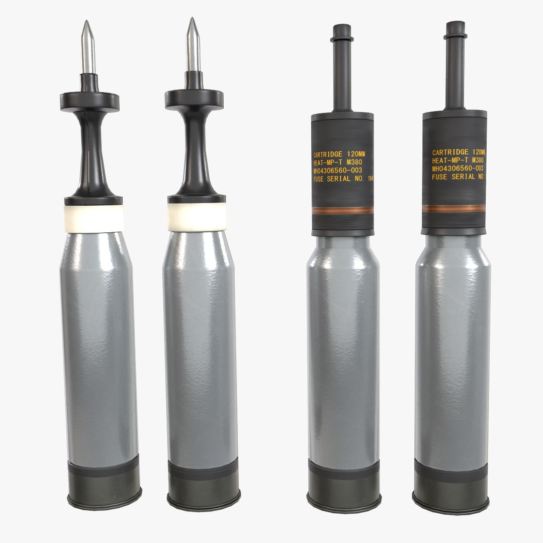 3d Model 120mm Tank Shells