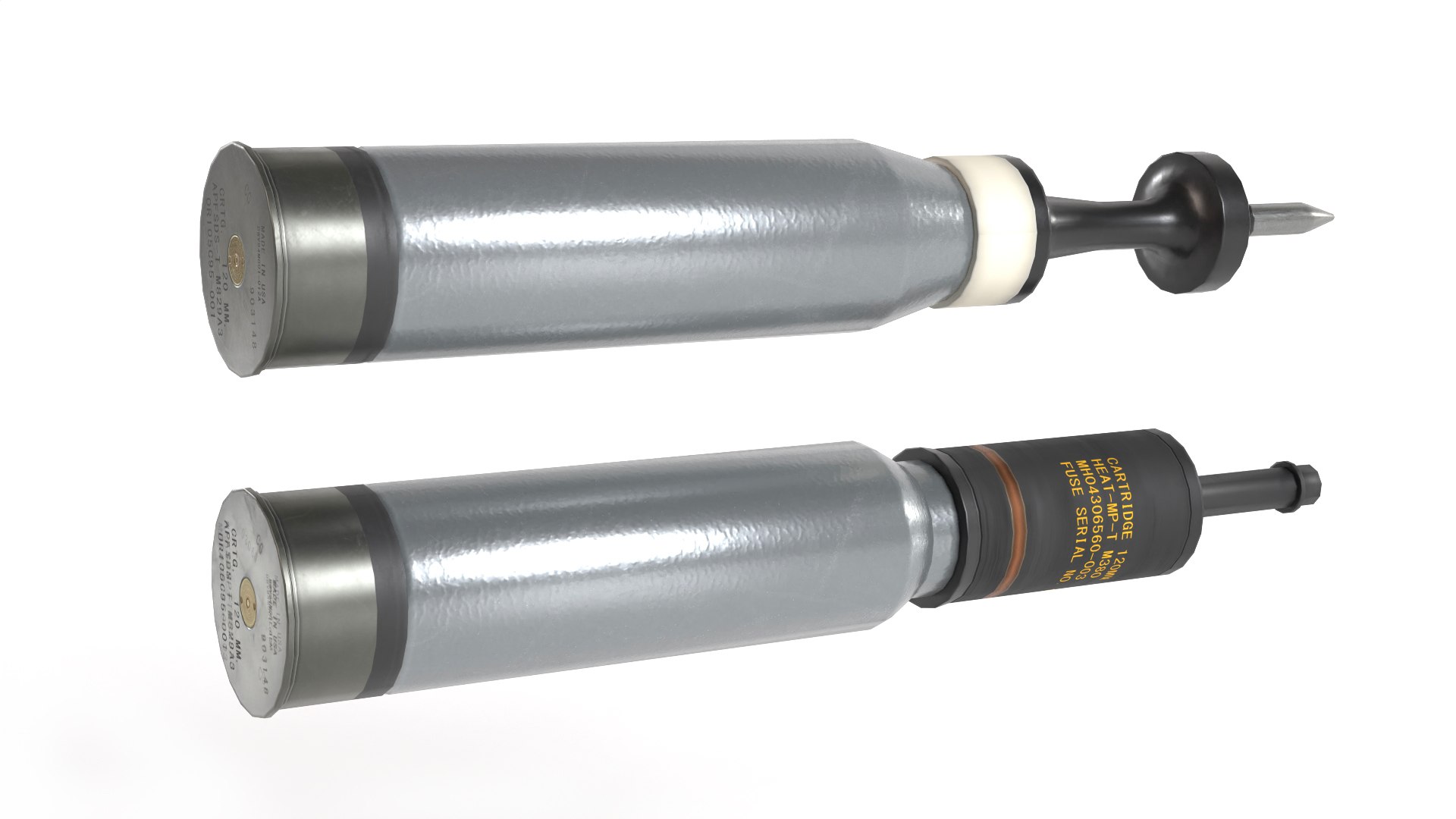 3d Model 120mm Tank Shells
