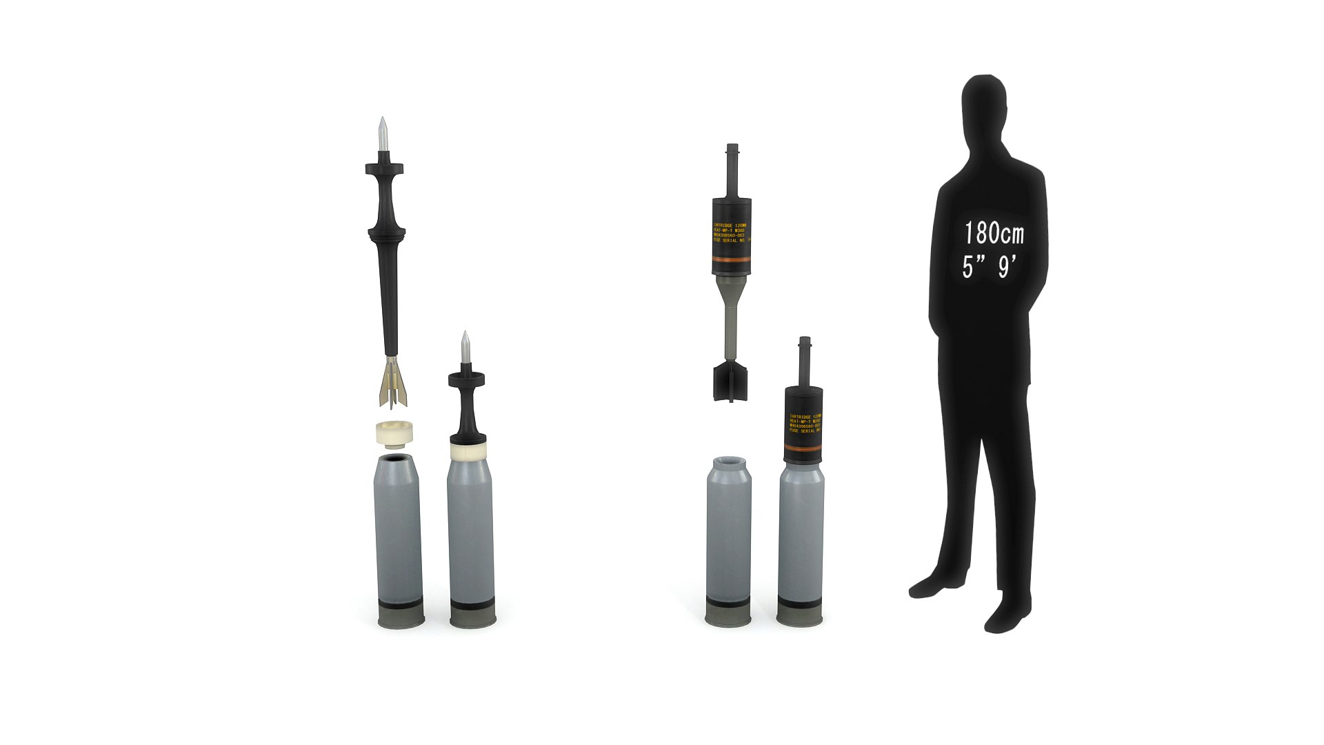 3d Model 120mm Tank Shells